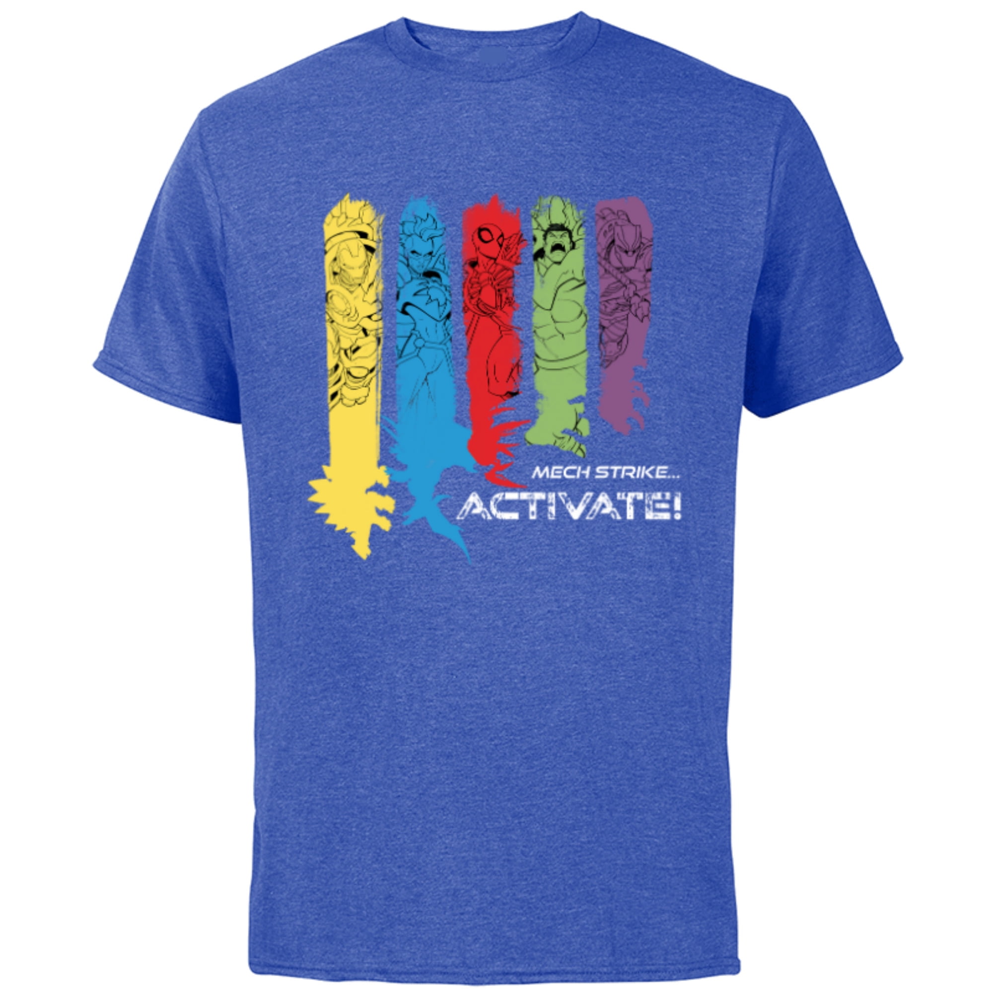 Marvel Mech Strike: Mechasaurs Avengers Armor Activate! - Short Sleeve Cotton T-Shirt for Adults ...