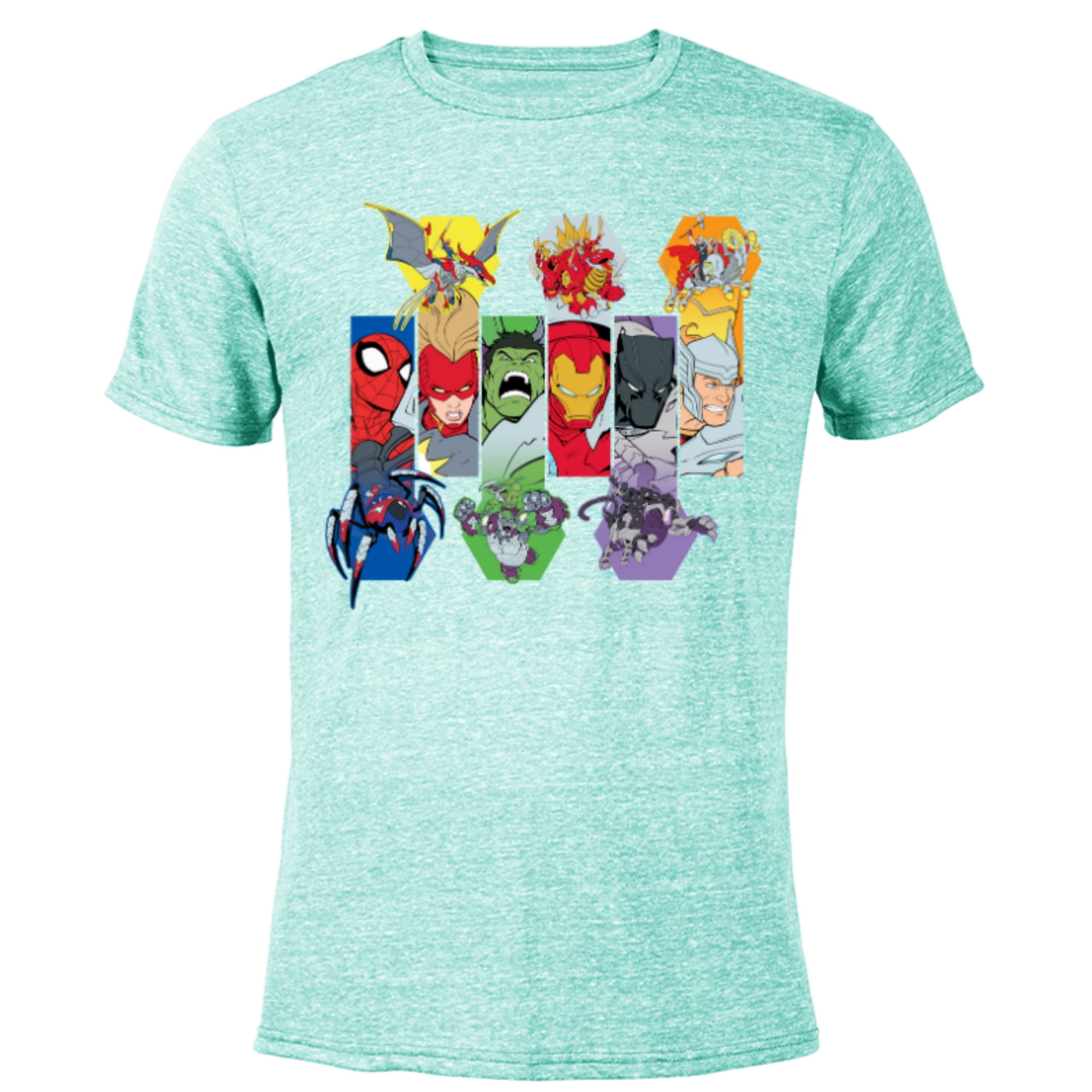 Marvel Mech Strike: Mechasaurs Avengers Heroes and Mechs - Short Sleeve ...