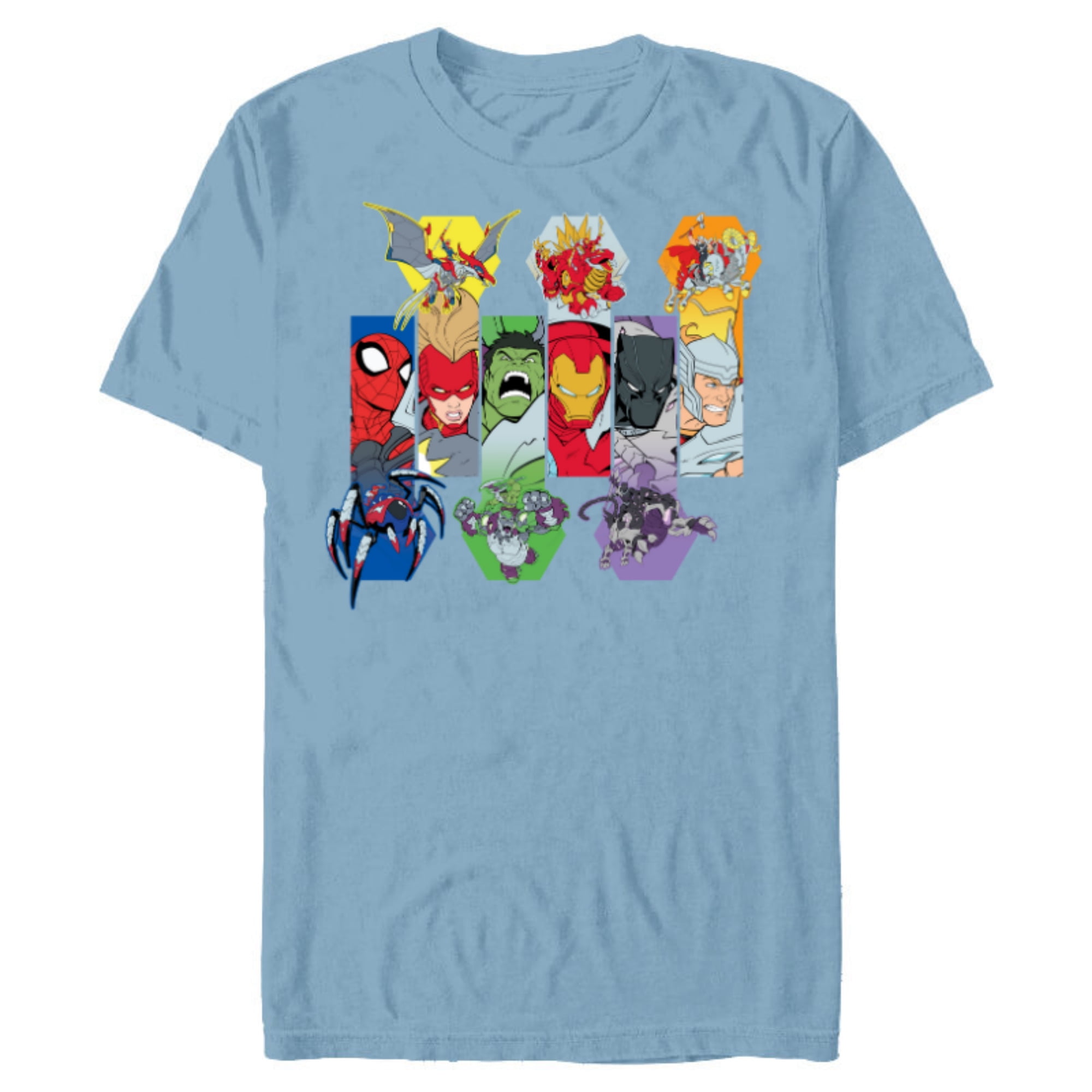 Marvel Mech Strike: Mechasaurs Avengers Heroes and Mechs - Short Sleeve ...