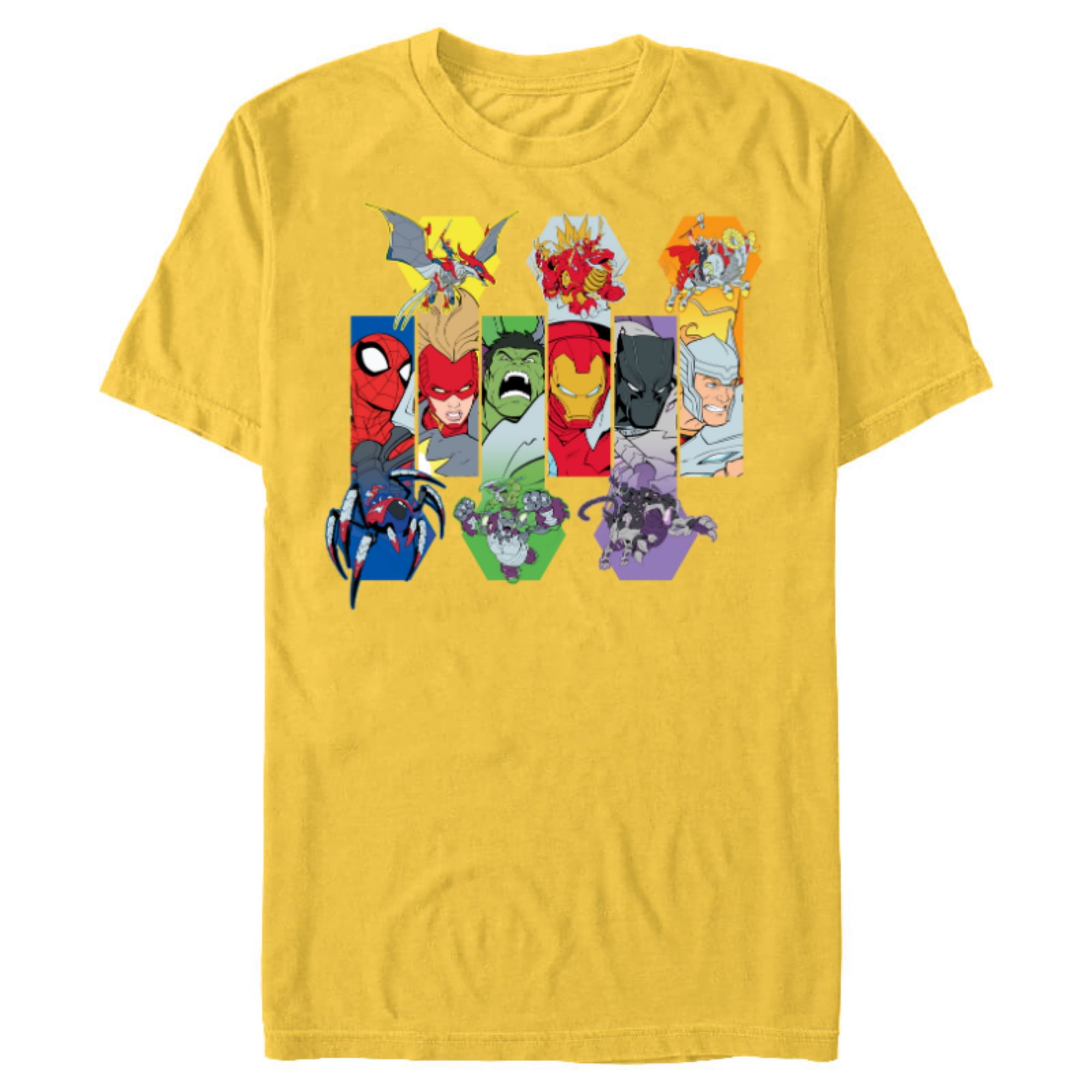 Marvel Mech Strike: Mechasaurs Avengers Heroes and Mechs - Short Sleeve ...