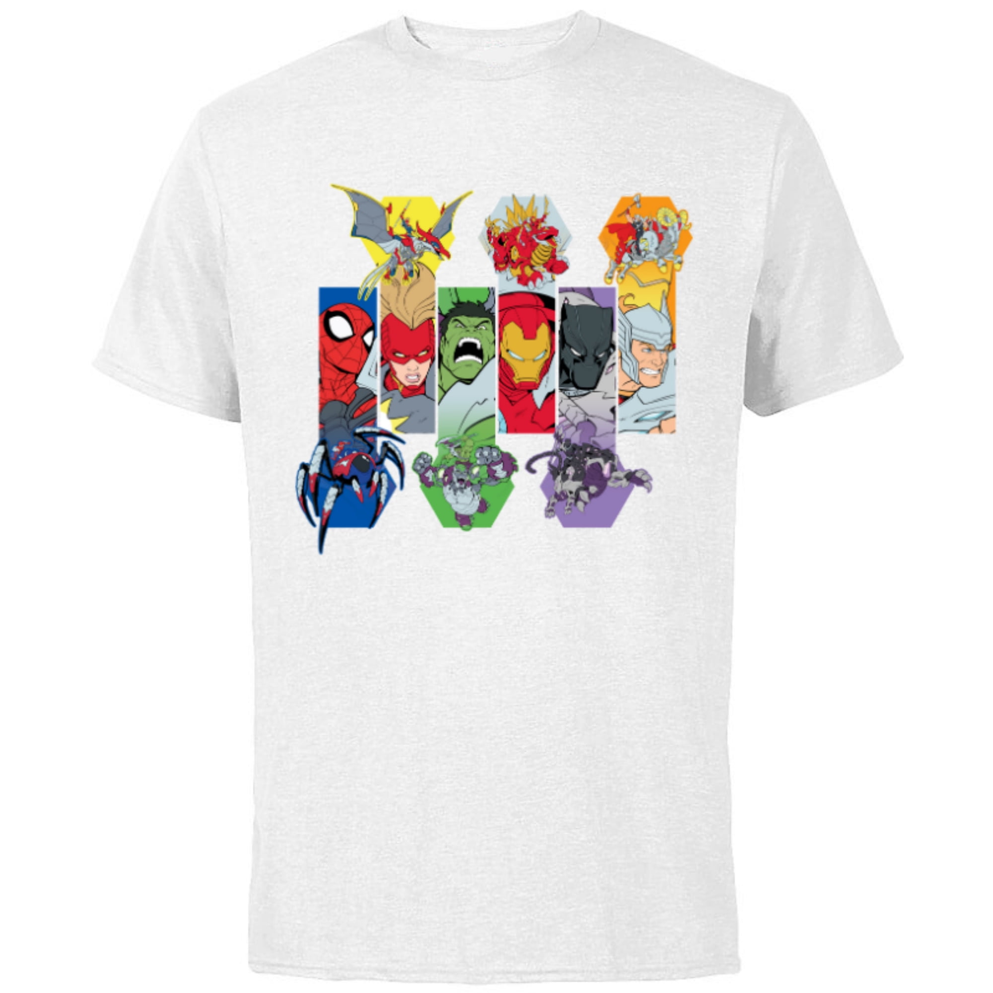 Marvel Mech Strike: Mechasaurs Avengers Heroes and Mechs - Short Sleeve ...