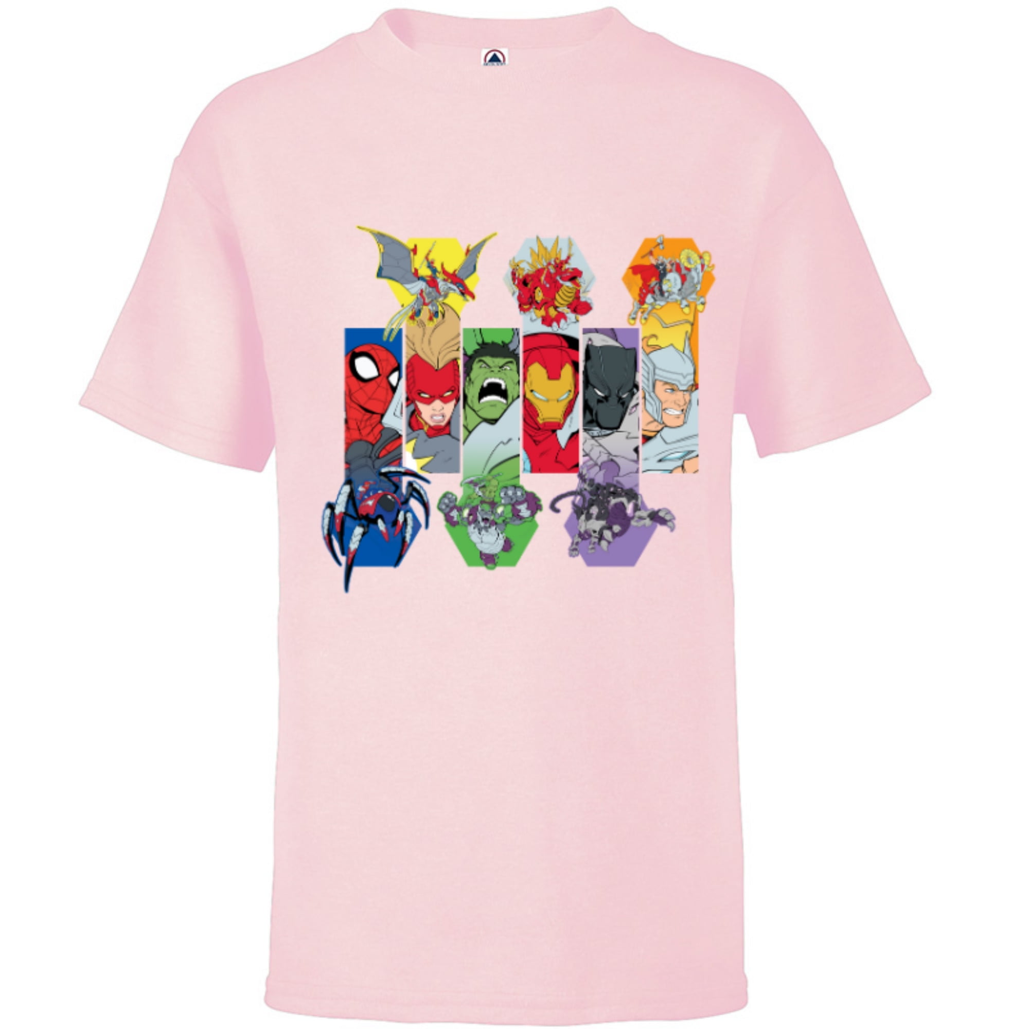 Marvel Mech Strike: Mechasaurs Avengers Heroes and Mechs - Short Sleeve ...