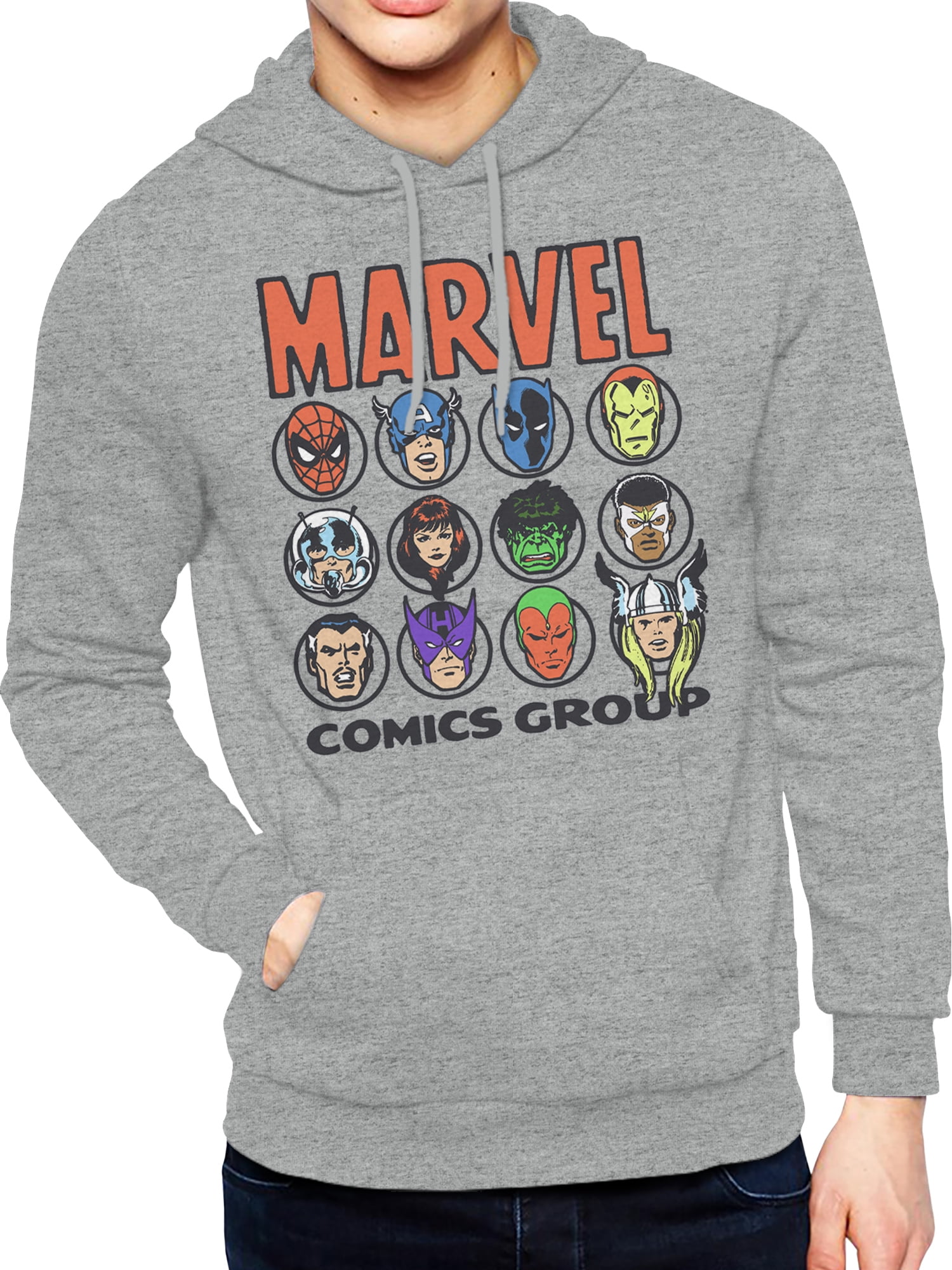 Marvel Comic Heads Graphic Hoodie Sweatshirt - Walmart.com