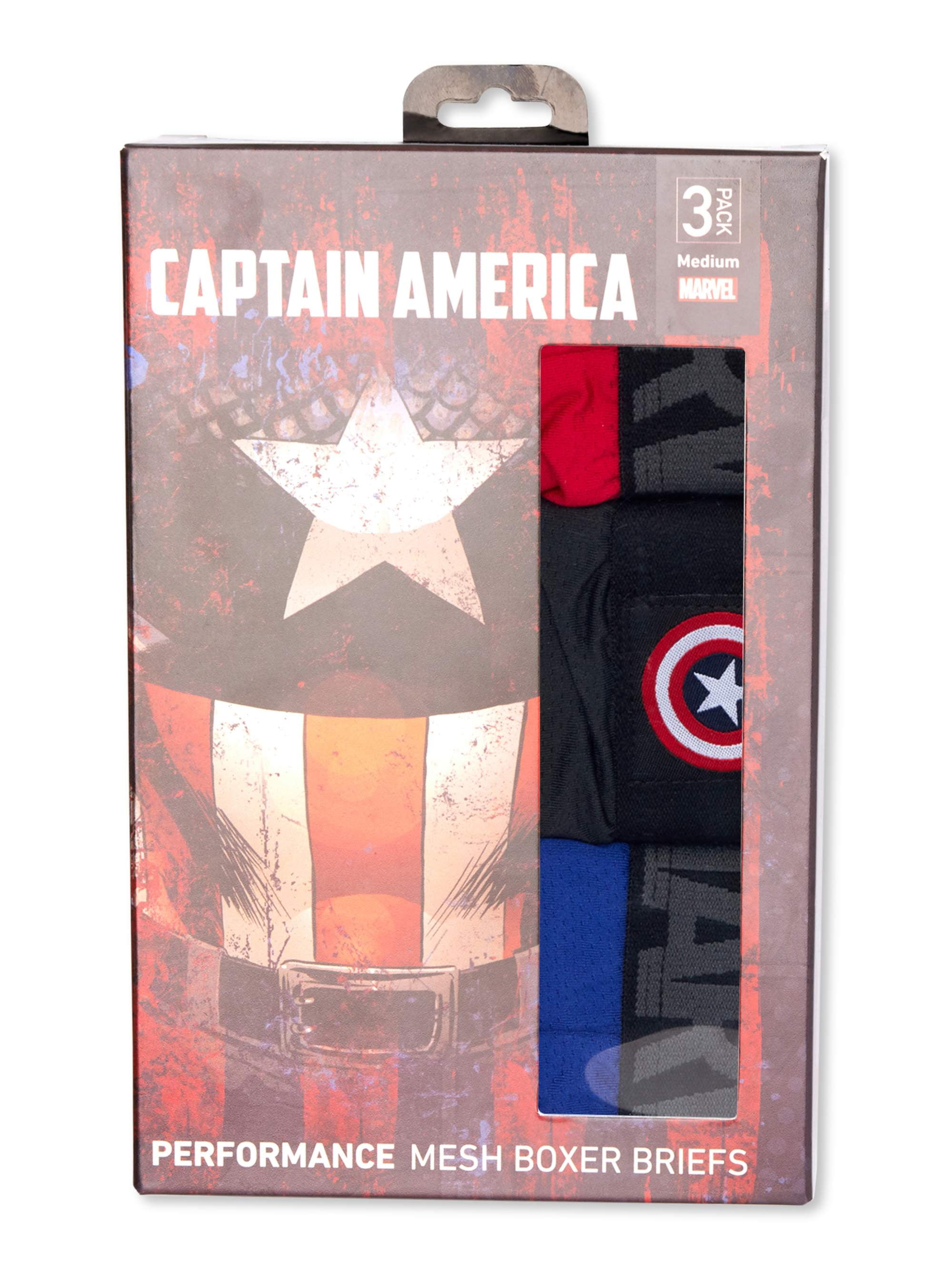 Marvel Men's Captain America Mesh Boxer Briefs, 3 Pack - Walmart.com