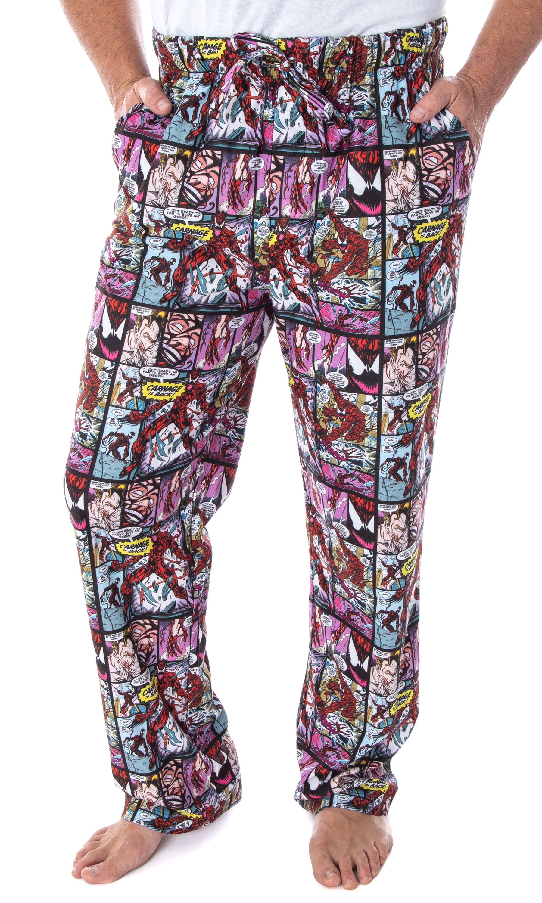 Marvel Men's Carnage Comic Book Allover Design Sleep Lounge Pajama ...