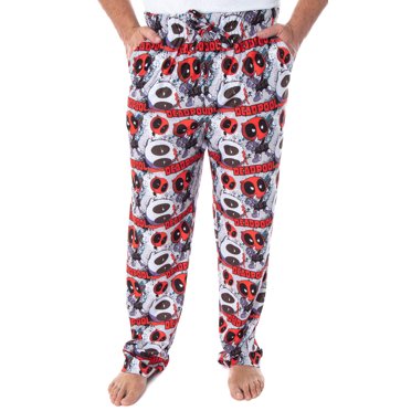 Marvel Mens' Deadpool Logo All Over Print Pajama Pants - Walmart.com