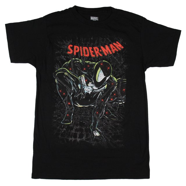 Marvel Men's Spider-Man Symbiote Black Suit Graphic Print Adult ...