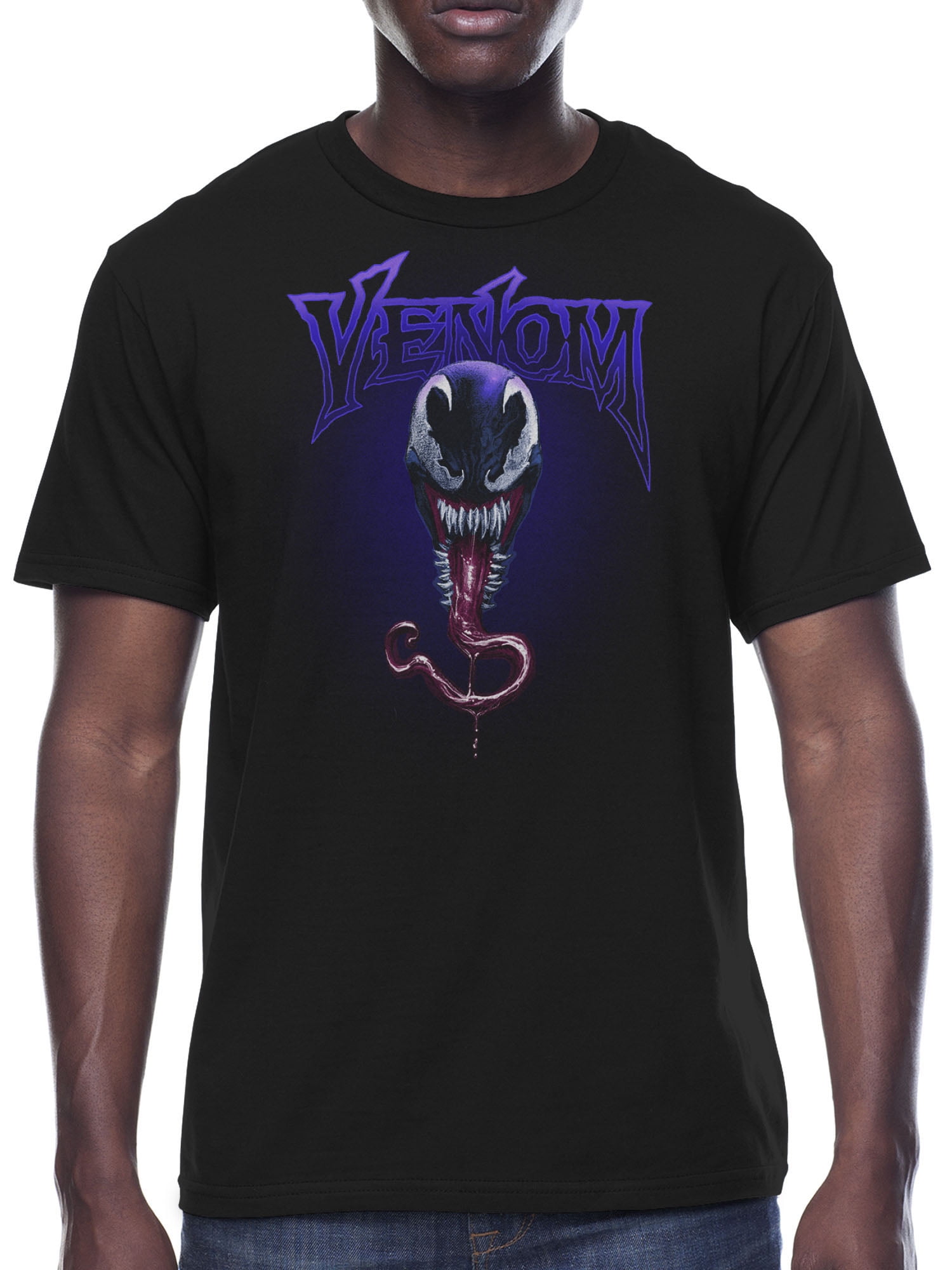 Marvel Men’s Venom Head Glow Short Sleeve Graphic Tee, Sizes S-3XL ...