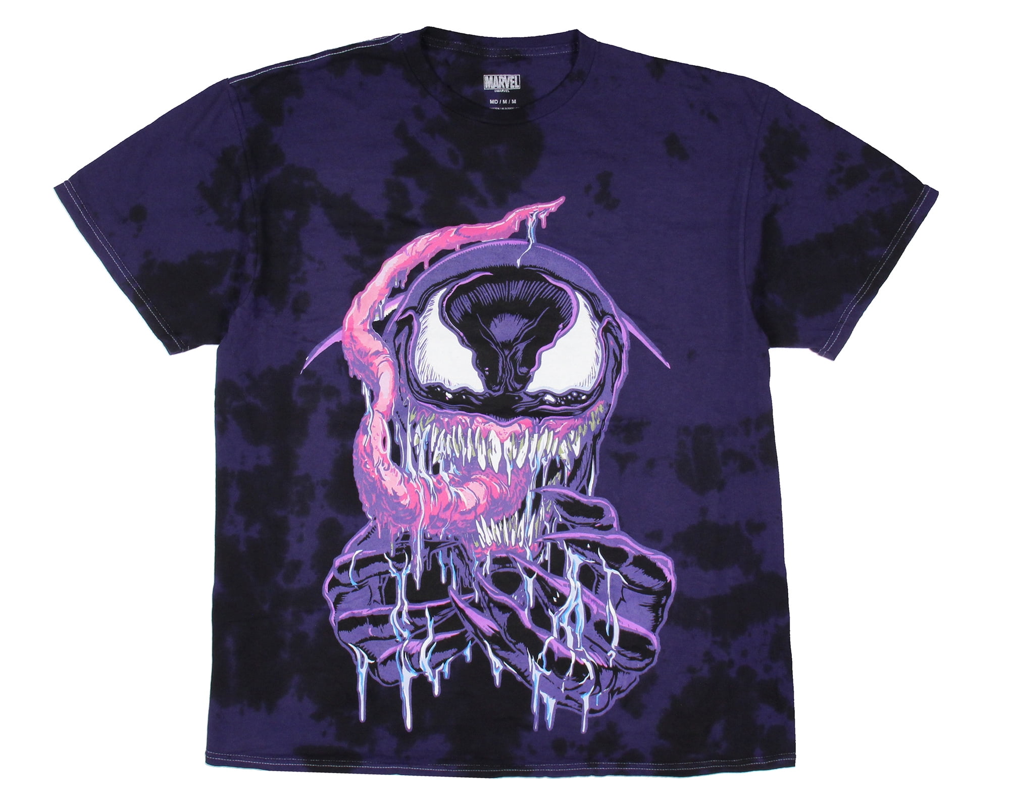 Marvel Men's Venom Menacing Razor Teeth Graphic Print Tie-Dye T-Shirt ...