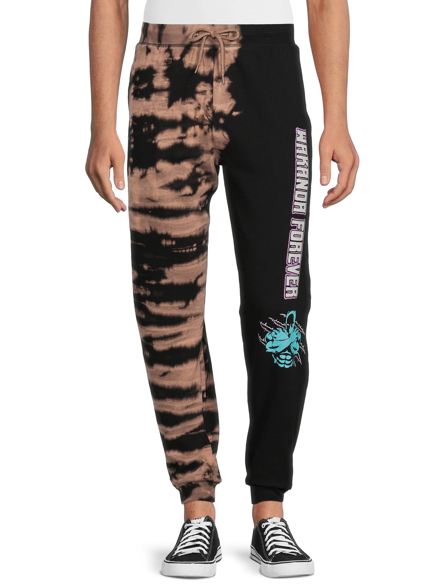 Marvel Men's Washed Black Panther Forever Graphic Jogger Pants, Sizes S ...