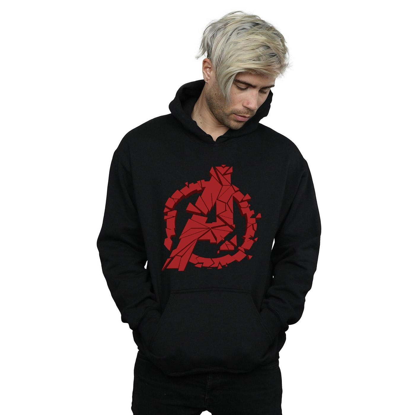 Marvel Mens Avengers Endgame Shattered Logo Hoodie - Walmart.com