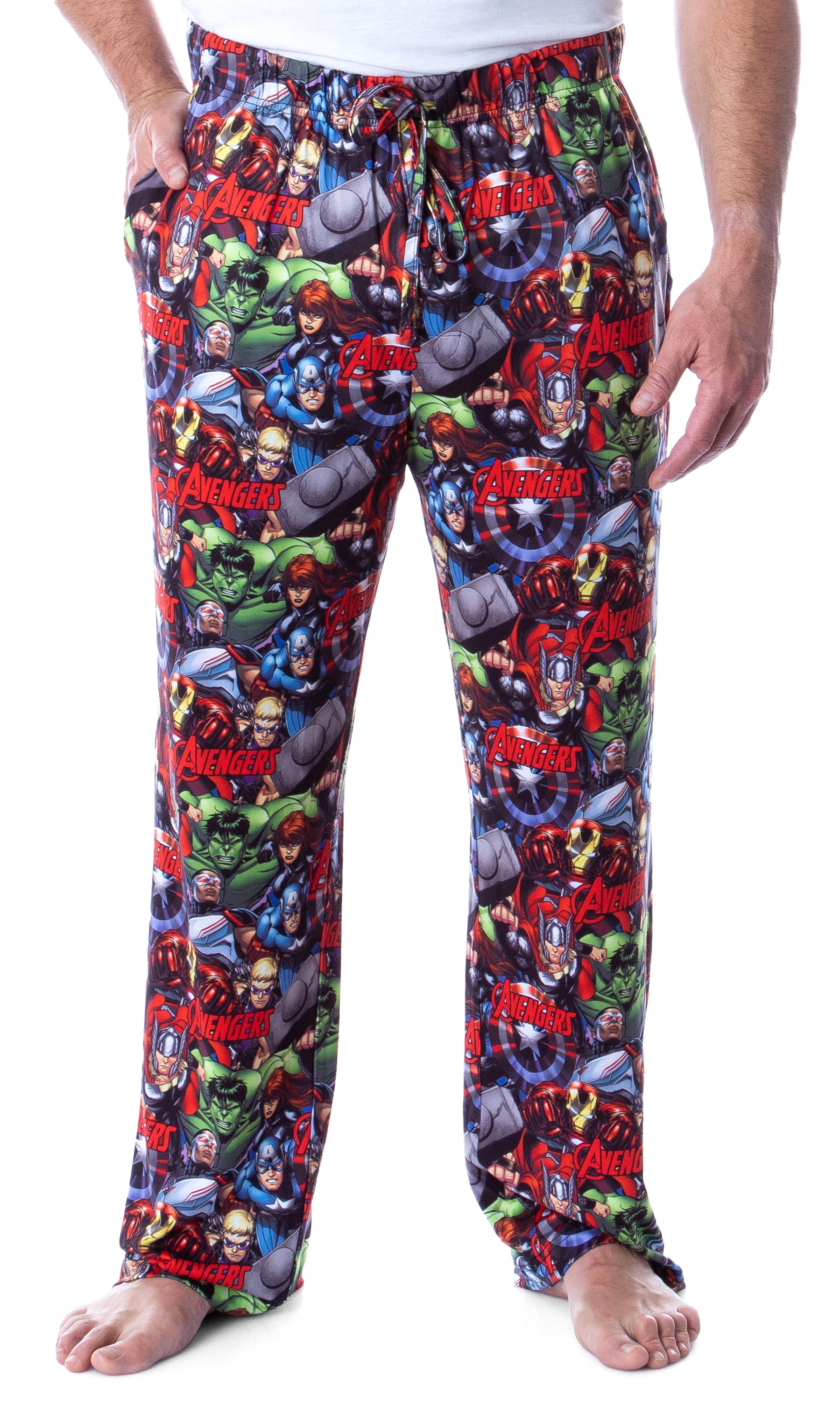 PJammy Marvel Avengers Unite Mens Pajama Pants, Allover Comic Style ...