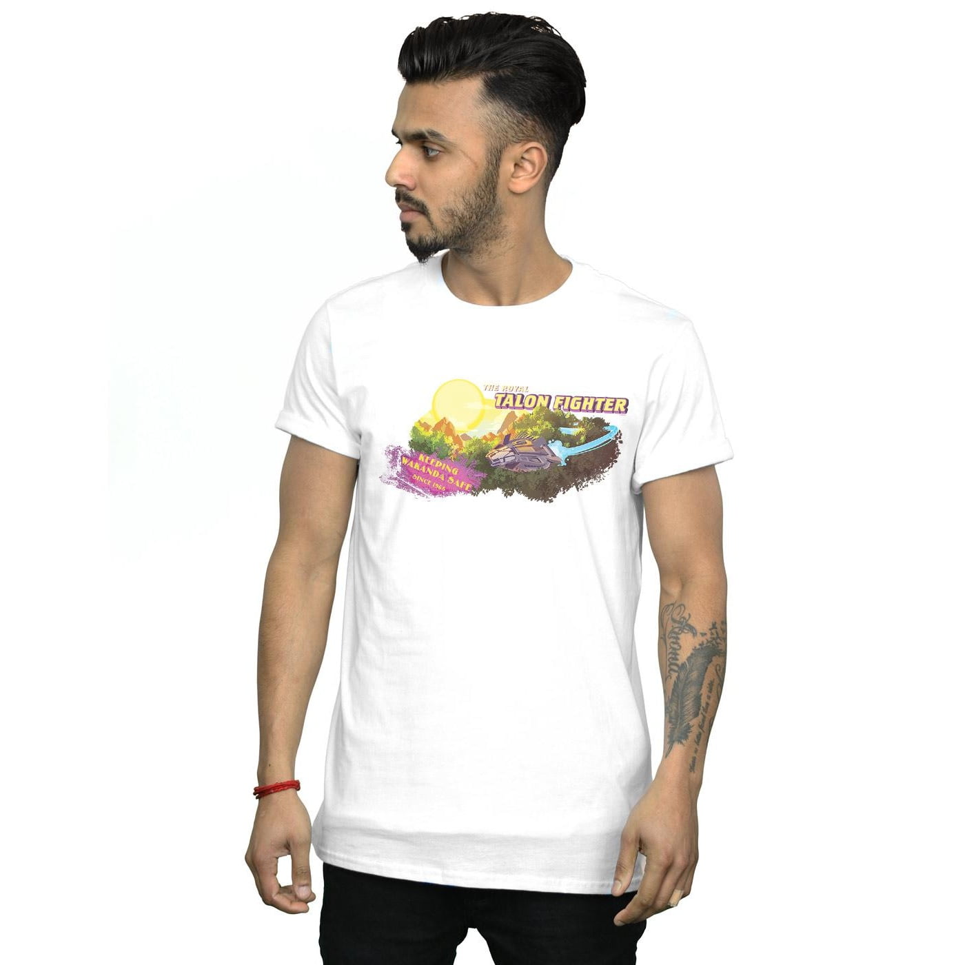 Marvel Mens Black Panther Talon Fighter Wakanda T-Shirt - Walmart.com