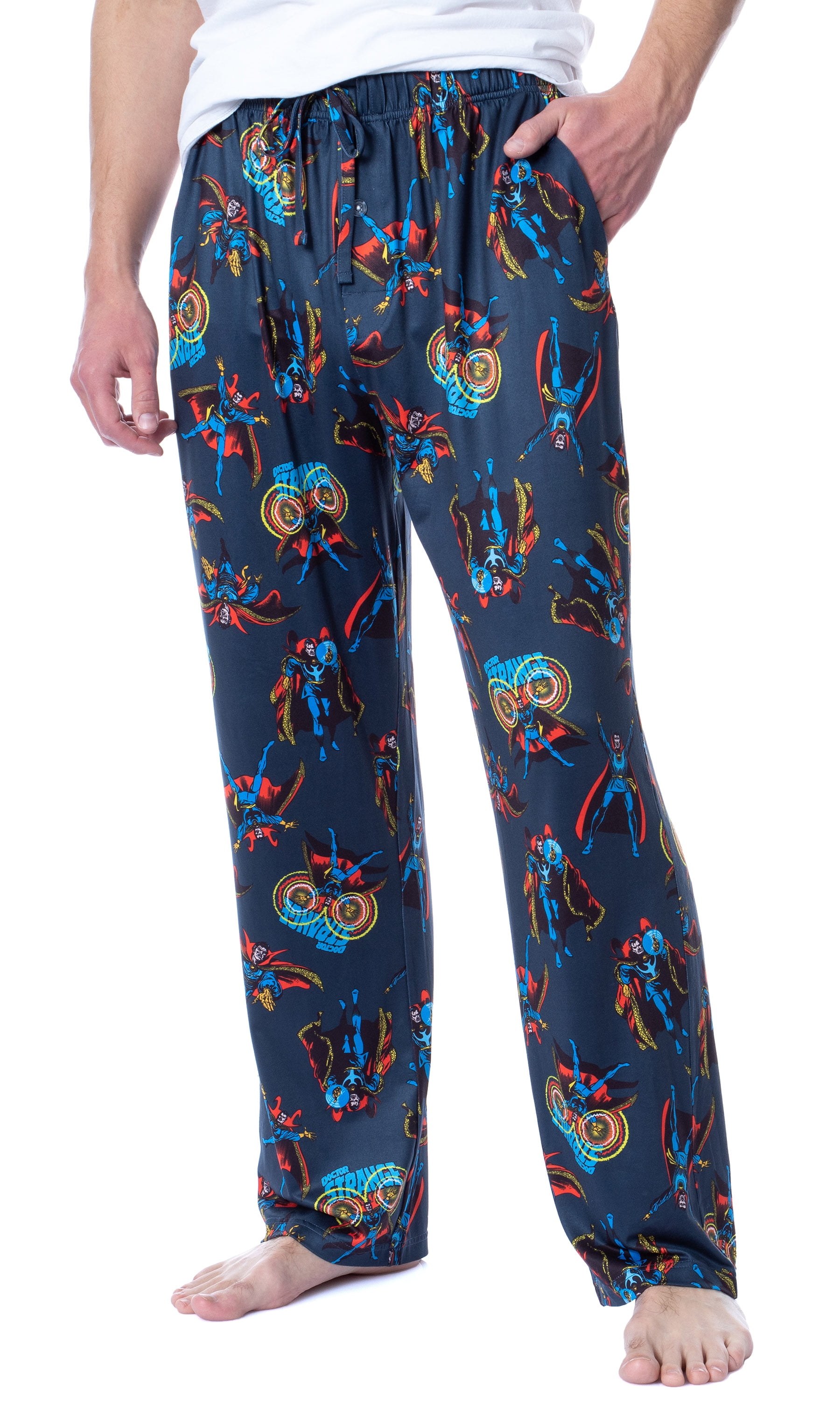 Marvel Mens' Classic Doctor Strange Comic Tossed Print Pajama Pants ...