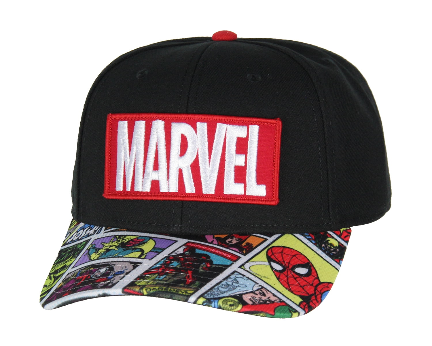 Marvel Hat For Men Vintage Comic Scenes Embroidered Marvel Logo ...