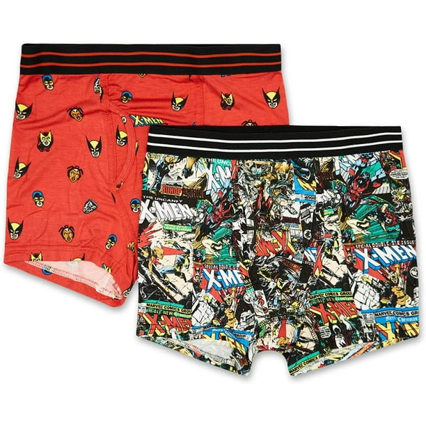 Marvel Mens Comics Boxer Briefs - X-Men Wolverine Mens Underwear - 2 ...