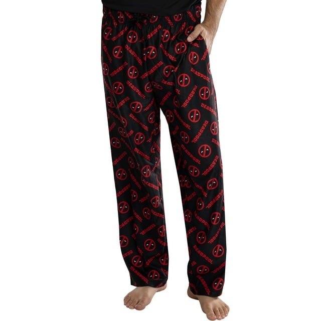 Marvel Mens' Deadpool Logo All Over Print Pajama Pants - Walmart.com