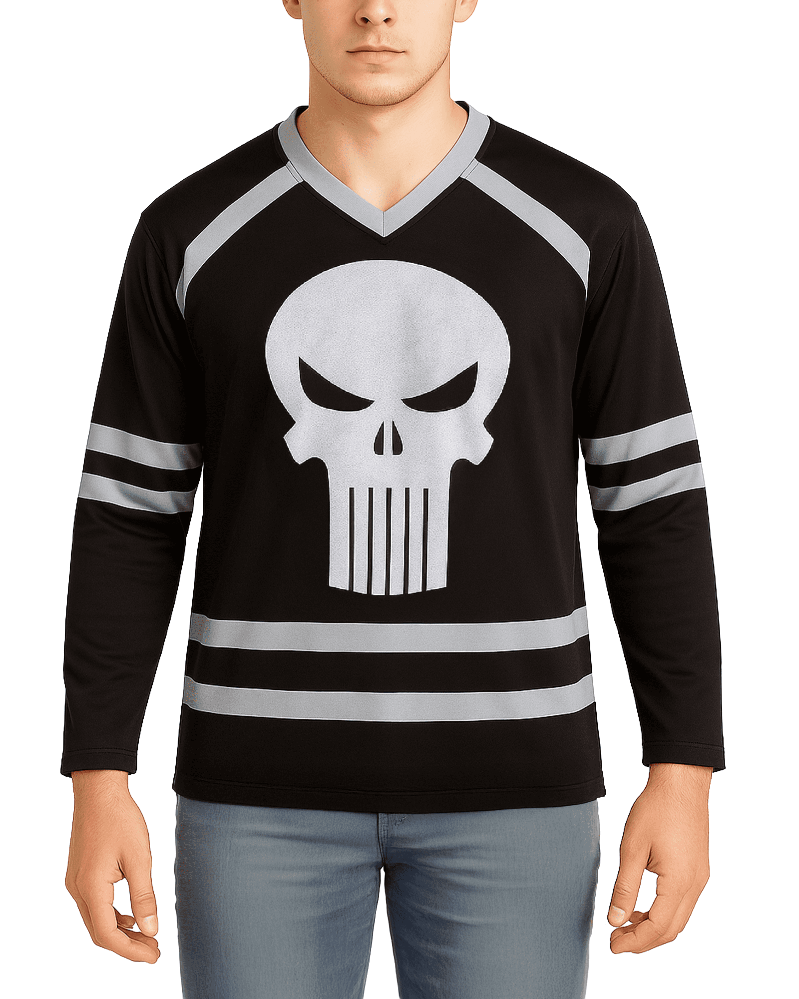 Marvel Mens Hockey Jersey - Spider-Man Mickey Mouse Punisher Long ...