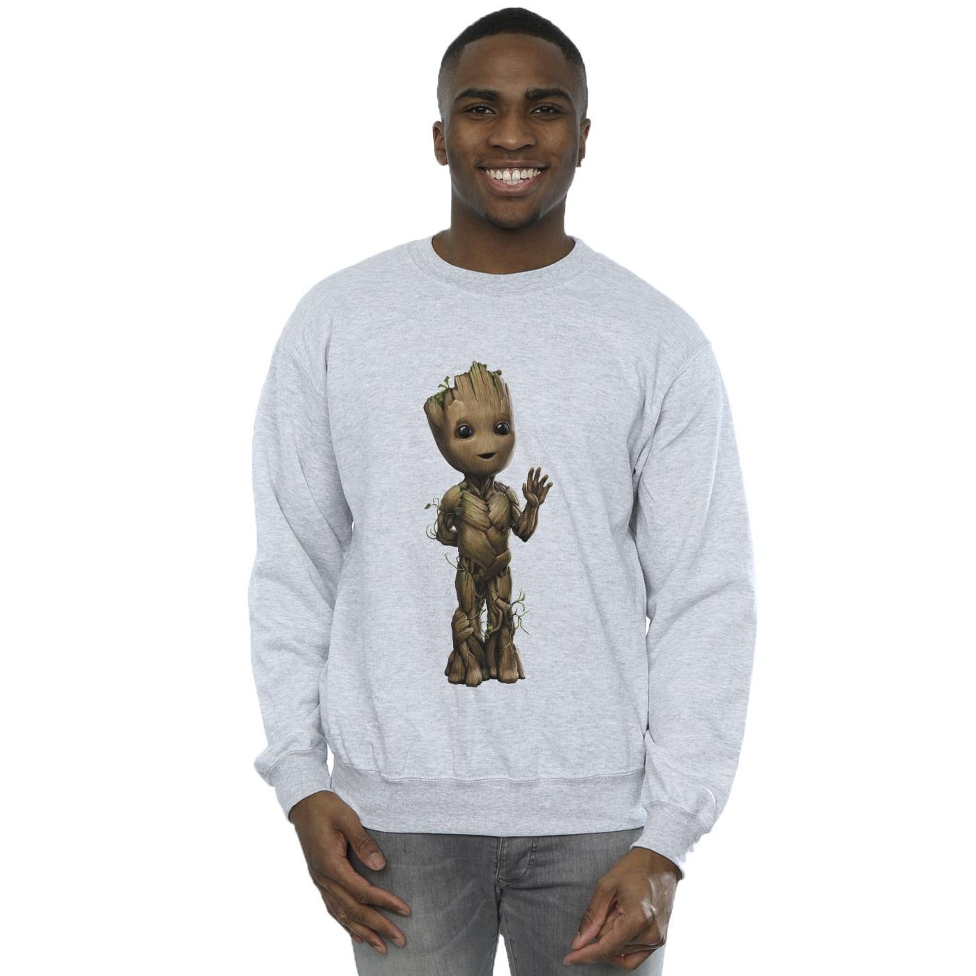 Marvel Mens I Am Groot Wave Pose Sweatshirt