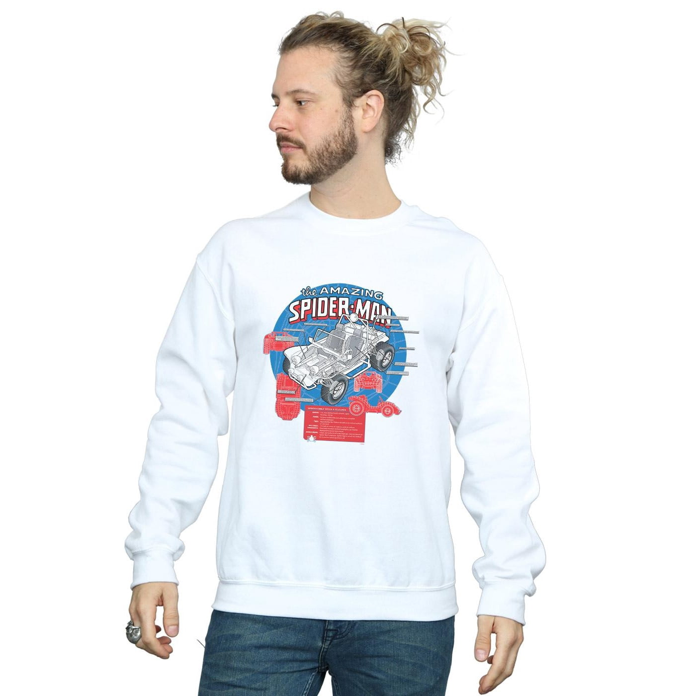 Marvel Mens Spider-Man Spider-Buggy Breakdown Sweatshirt - Walmart.com