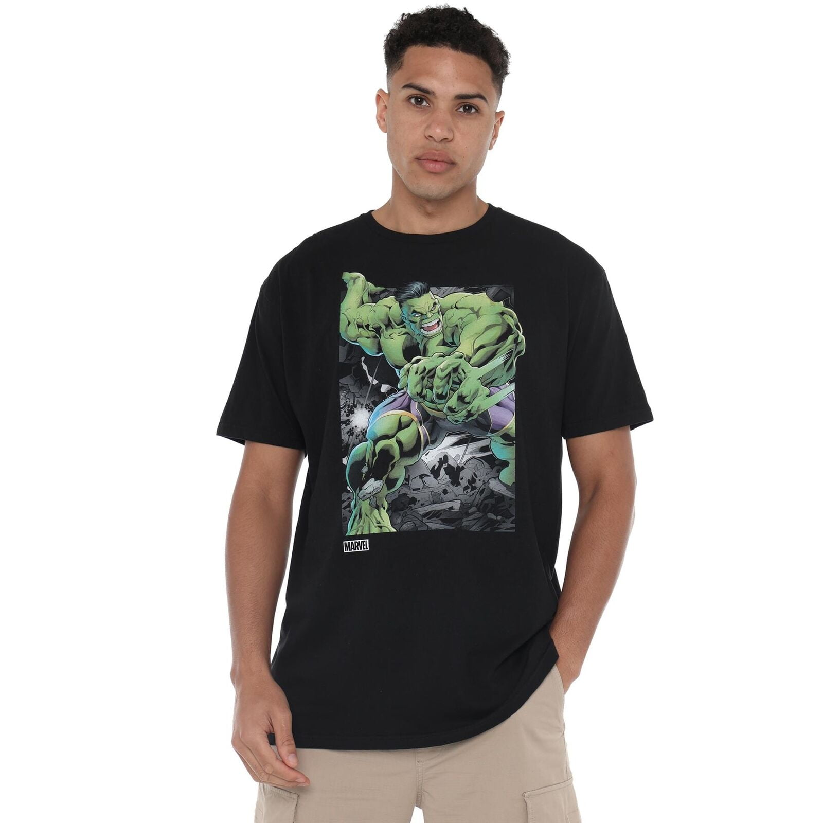 Marvel Mens T-shirt Hulk Battle Scene Top Tee S-2XL Official - Walmart.com