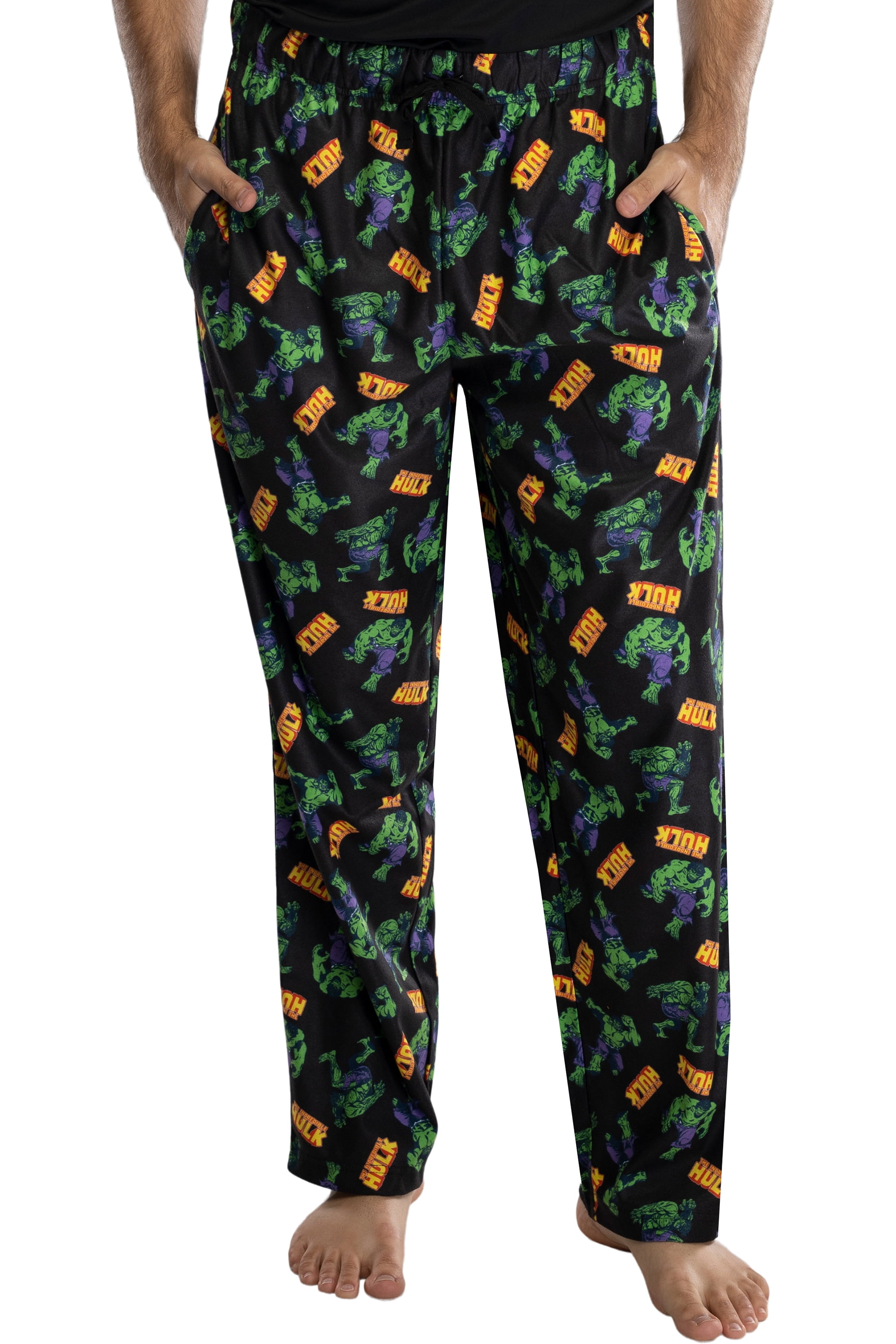 Marvel Mens' The Incredible Hulk All Over Print Lounge Pajama Pants ...