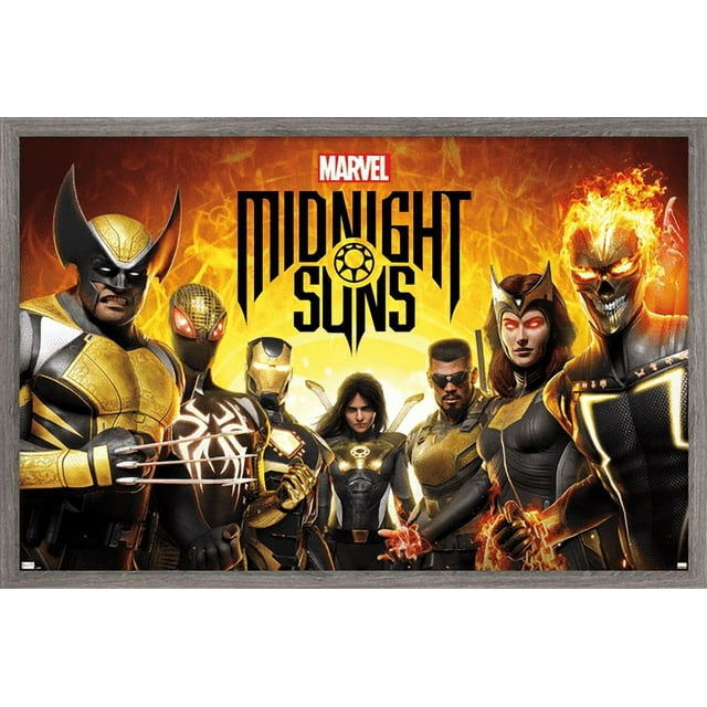 Marvel Midnight Suns - Key Art Wall Poster, 22.375" x 34" Framed - Walmart.com