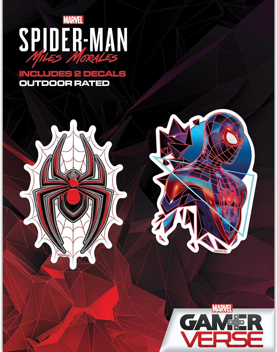 Marvel Miles Morales Decals - Set of 2 Spider-Man Vinyl Stickers for ...