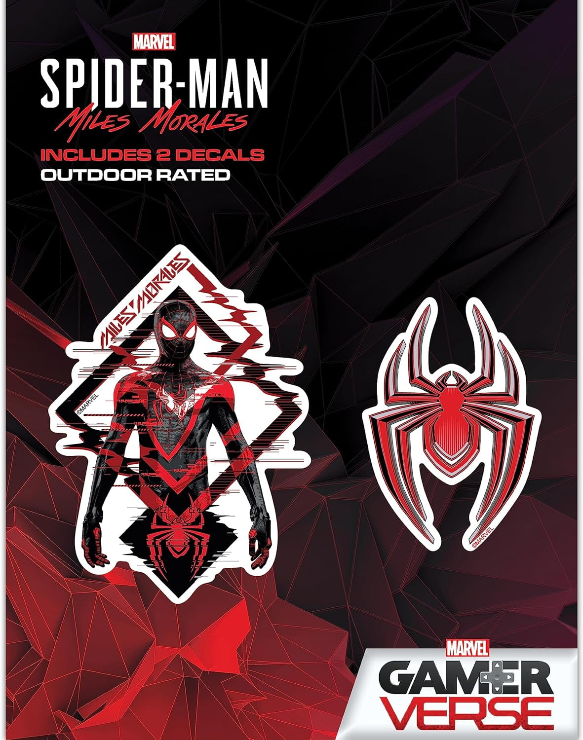 Marvel Miles Morales Decals - Set of 2 Spider-Man Vinyl Stickers for ...