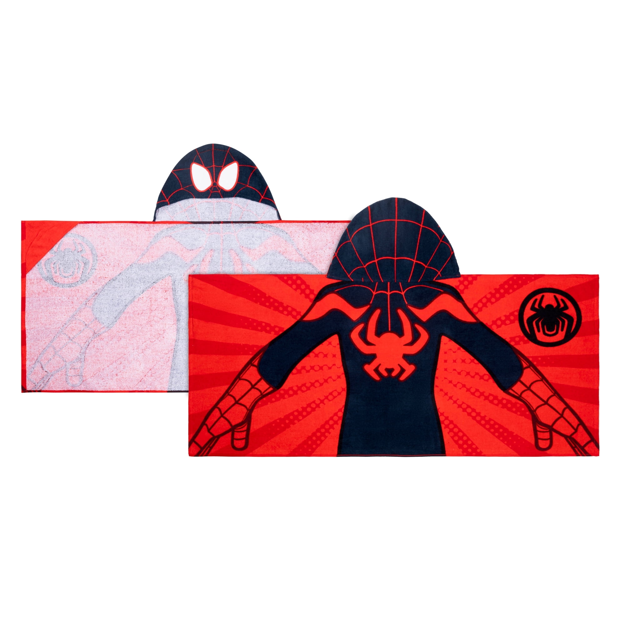 Marvel Miles Morales Spiderman 2 Pack Hooded Towel - Walmart.com