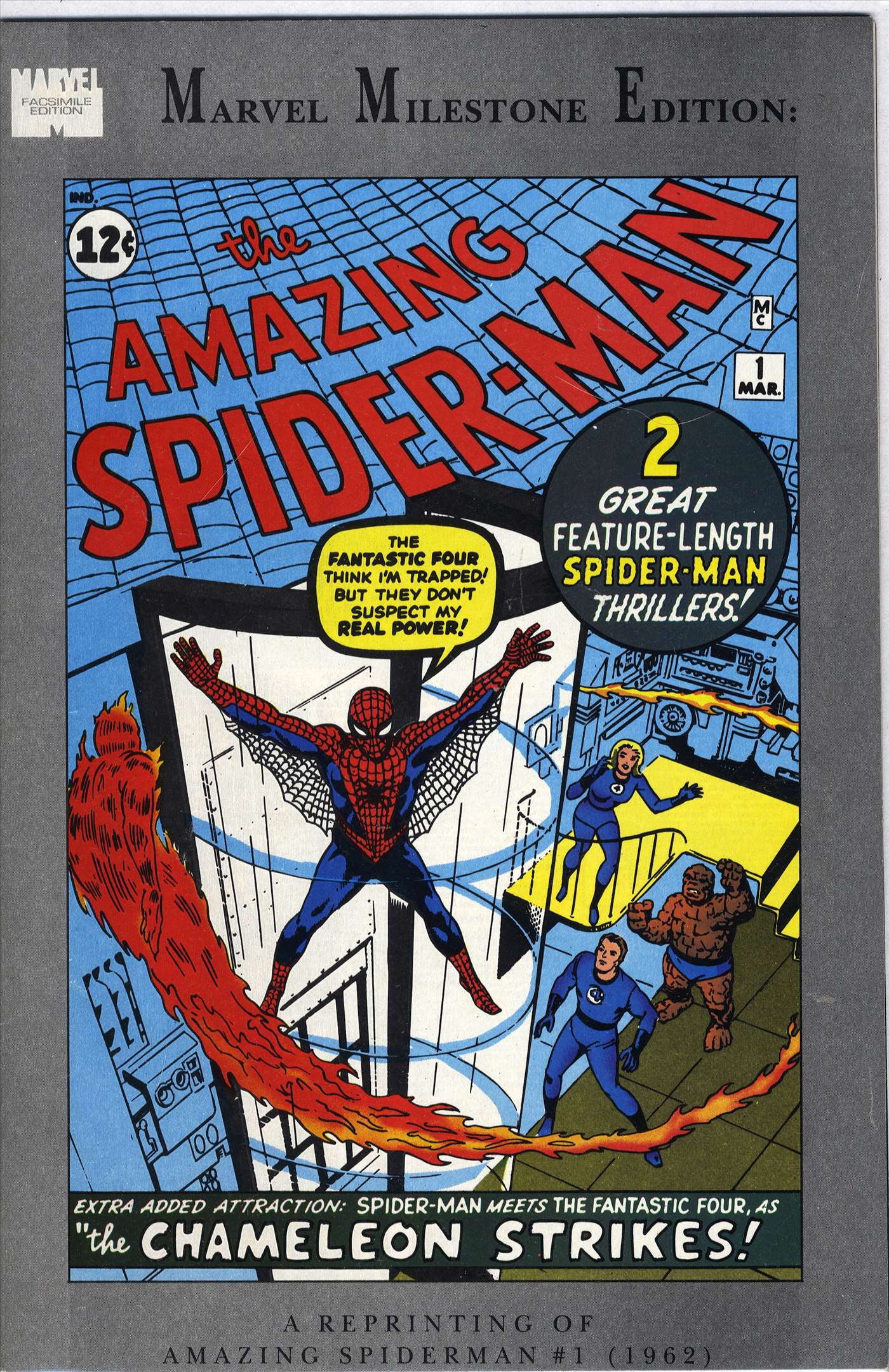 Marvel Milestone Edition: Amazing Spider-Man #1A VF ; Marvel Comic Book ...