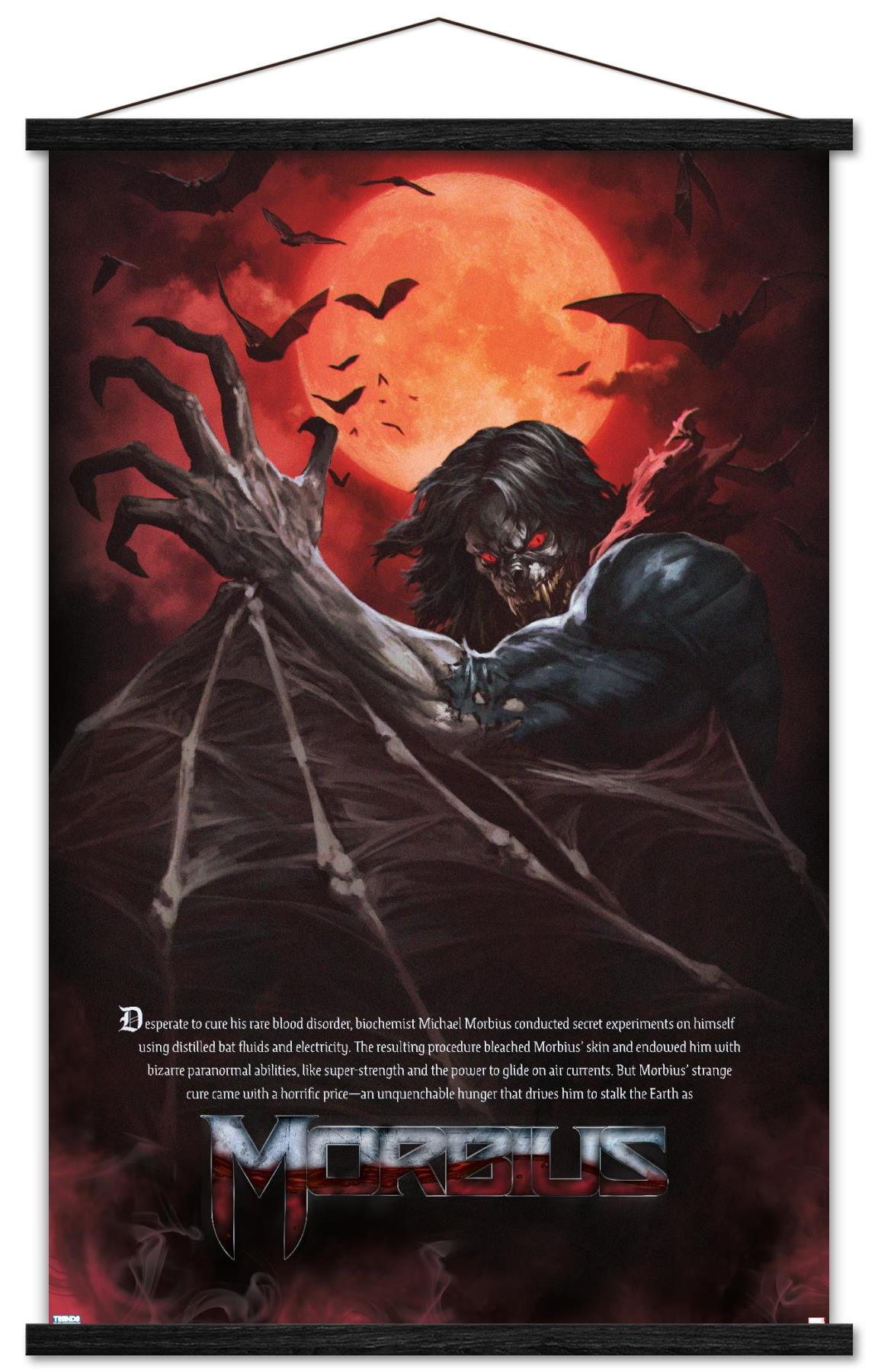 Marvel Morbius - Bio Wall Poster with Magnetic Frame, 22.375" x 34 ...