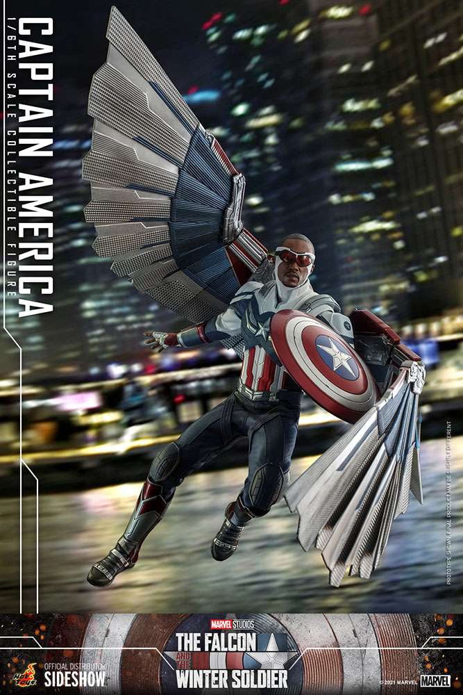 Marvel Movie Masterpiece Captain America Collectible Figure (Falcon and ...
