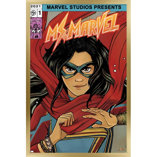 Marvel Ms. Marvel - Comic Wall Poster, 22.375" x 34" Framed - Walmart.com