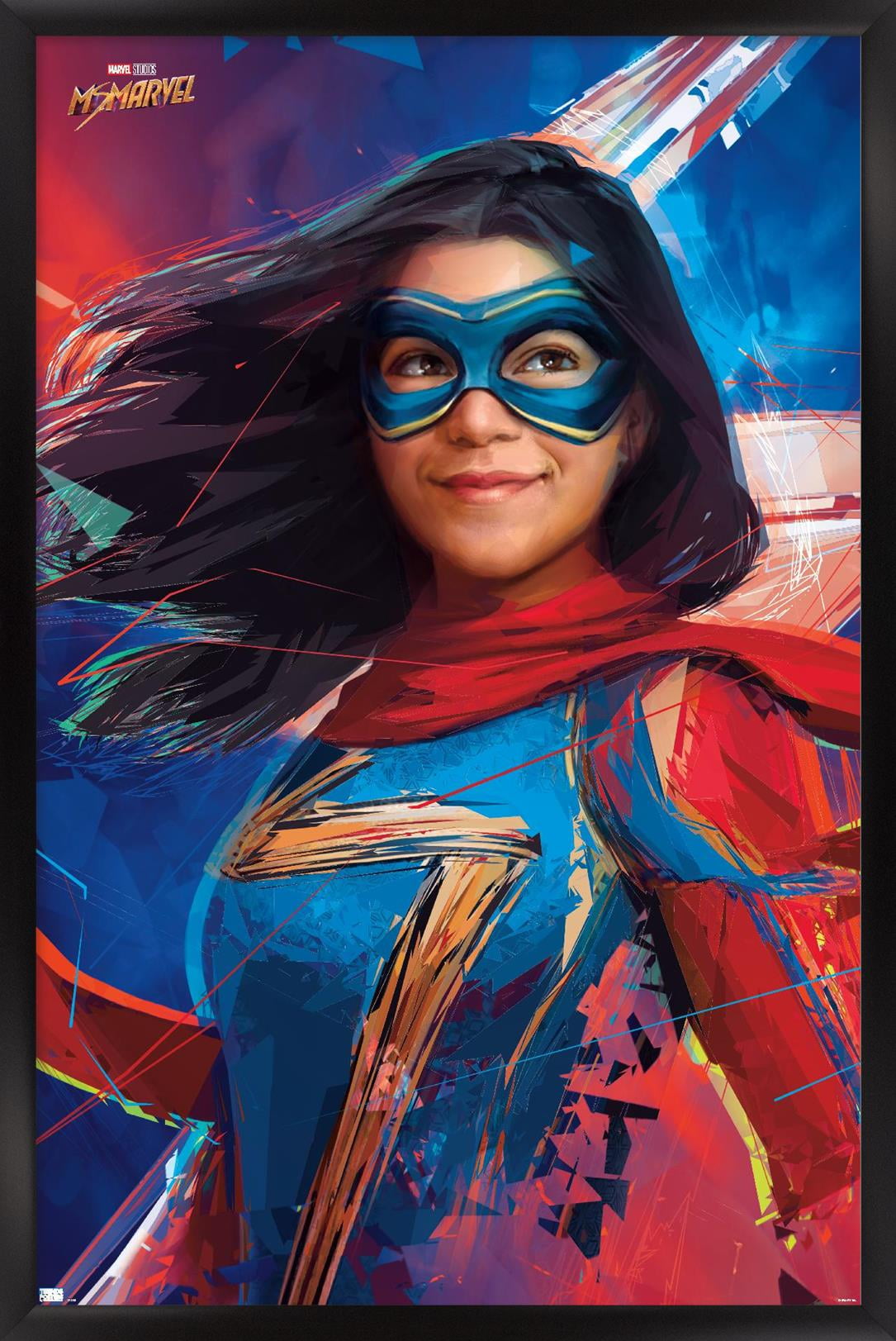 Marvel Ms. Marvel - Graffiti Wall Poster, 22.375" x 34" Framed ...