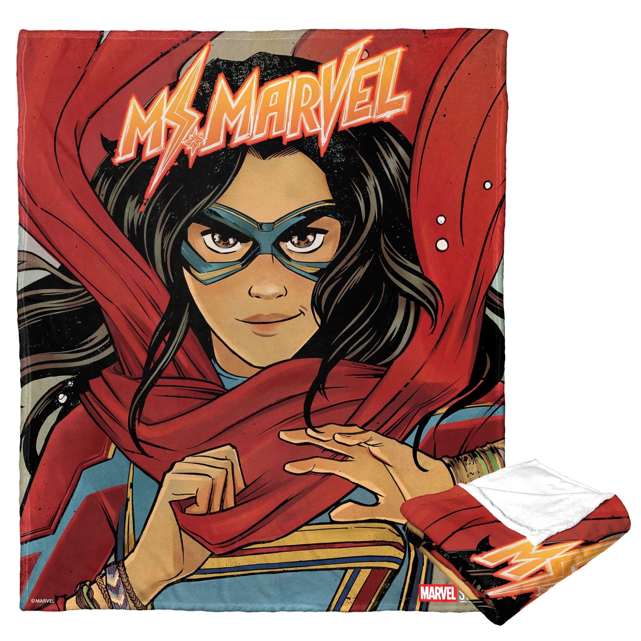 Marvel Ms. Marvel Presenting Ms Marvel Kids Silk Touch Throw Blanket ...