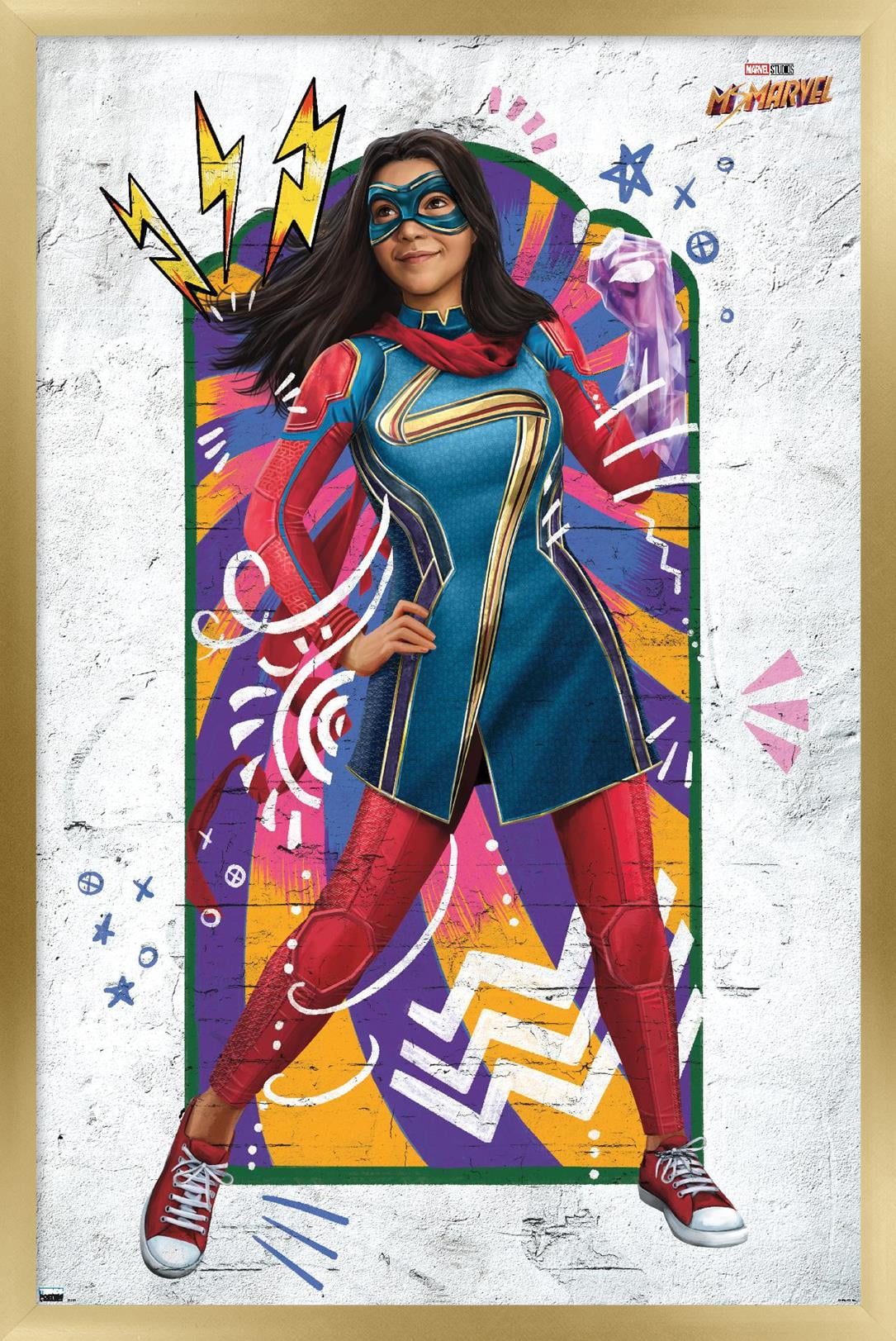 Marvel Ms. Marvel - Window Wall Poster, 22.375" x 34" Framed - Walmart.com