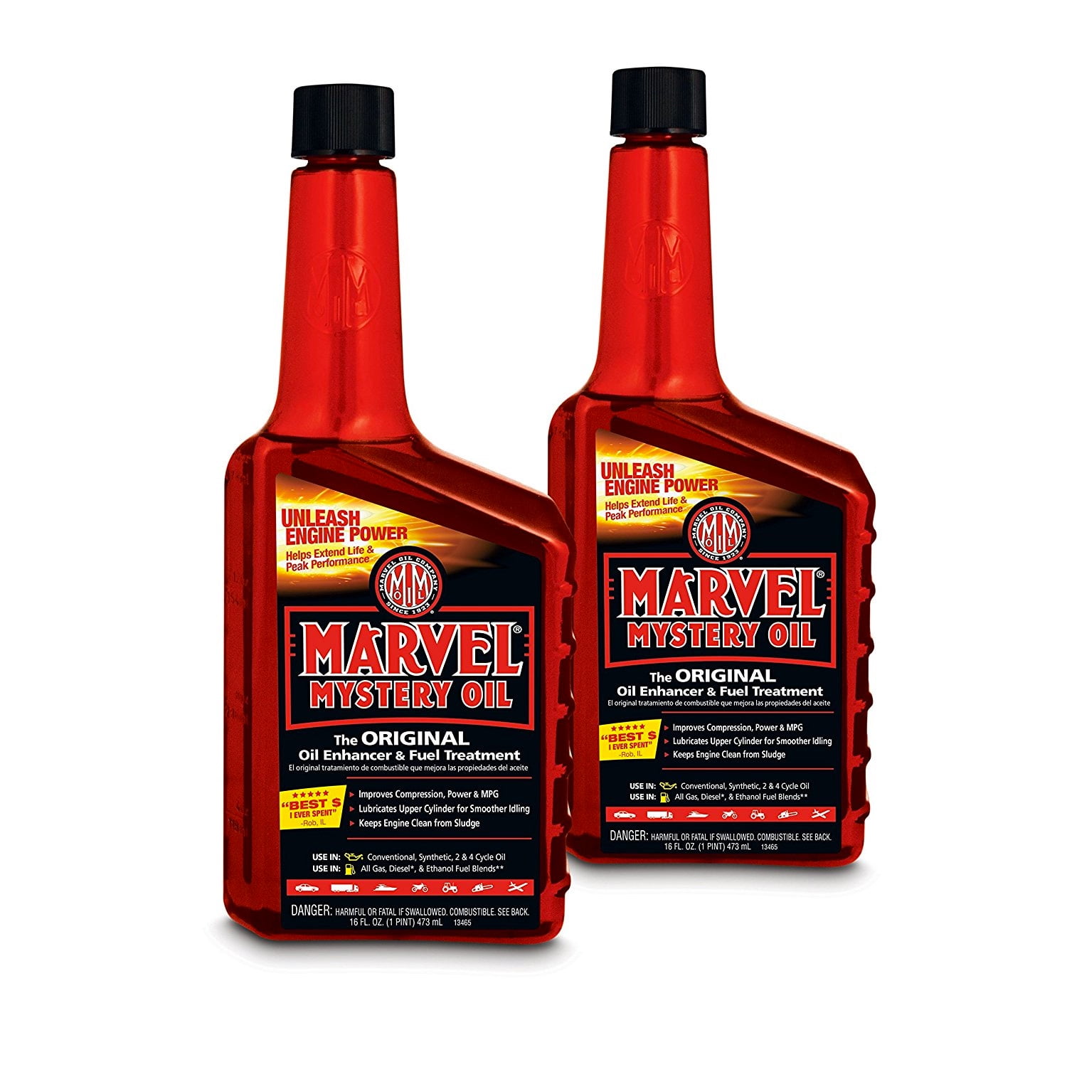 Marvel Mystery Oil Automotive Additives for Fuel Treatment, 16 Oz, 2 ...