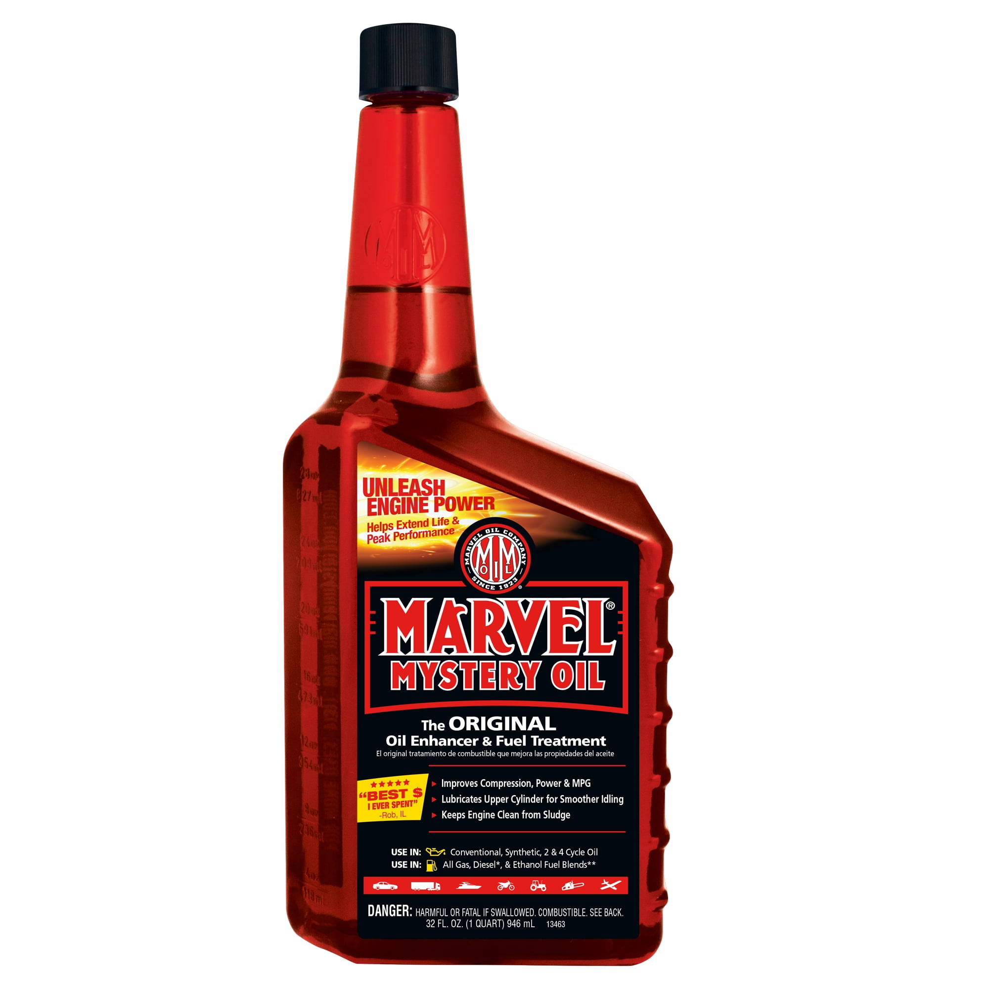 Marvel Mystery Oil, Oil Enhancer and Fuel Treatment, Lubricates and ...
