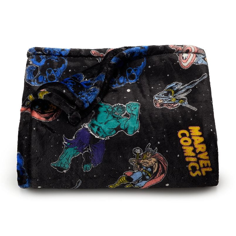 Marvel Oversized Supersoft Plush Throw by The Big One-Retro Comic 60" W ...