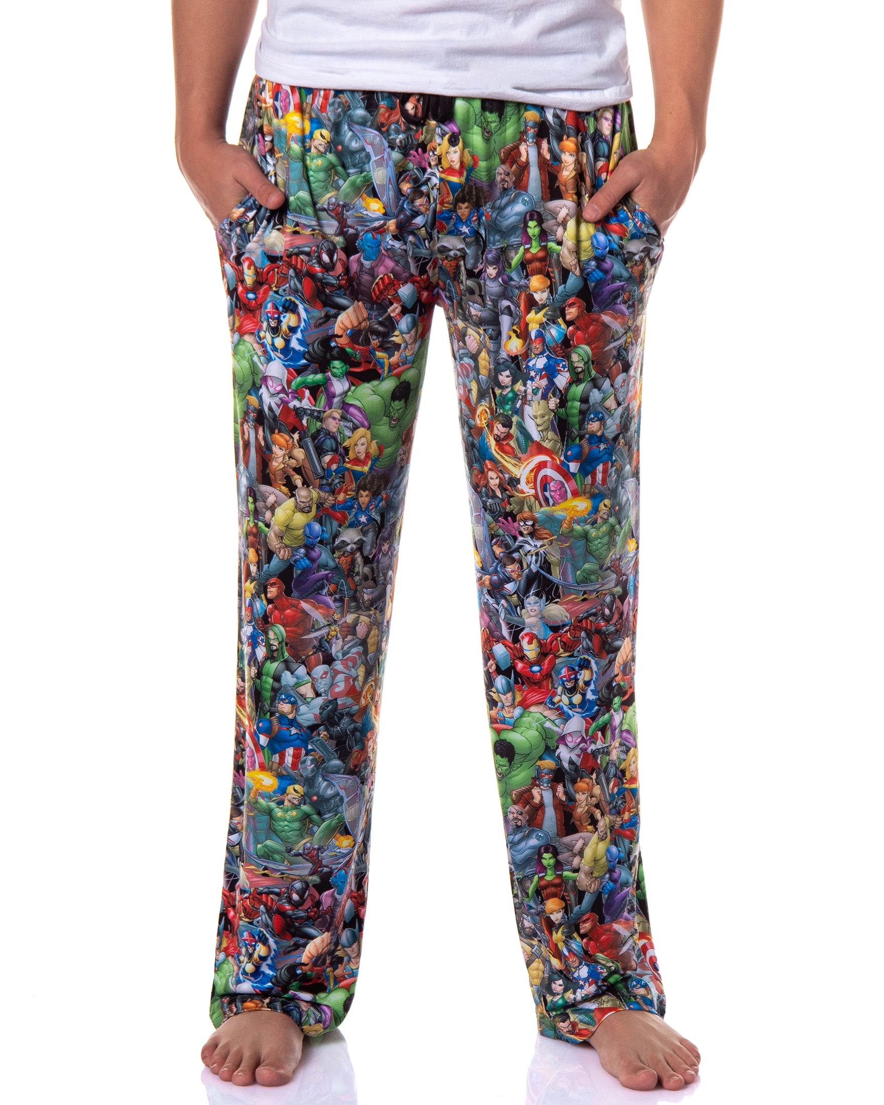 Marvel Pajama Pants Men's Heroes Hulk Captain America Iron Man Lounge ...