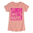 Marvel - Pink Character Valentine Characters - Girls Fitted Short ...