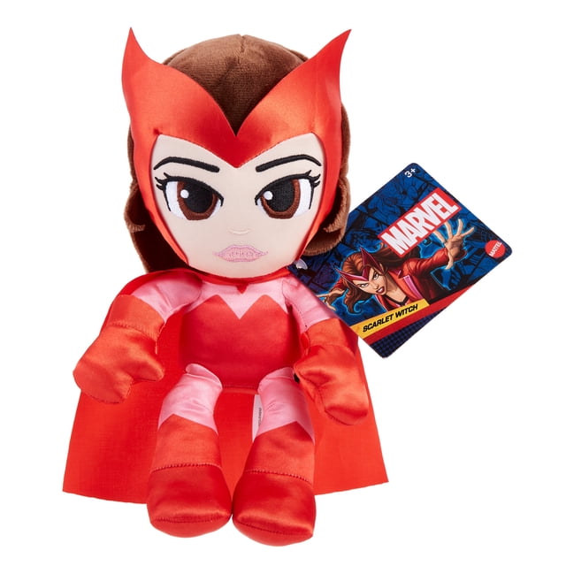 Marvel 8-inch Plush Scarlet Witch Soft Toy, Collectible Stuffed Figure ...