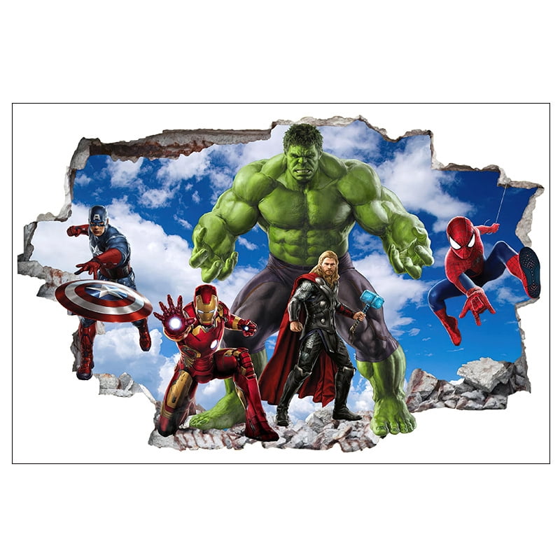 Marvel Poster Avengers Iron Man Dorm Bedroom Living Room Boys Children ...