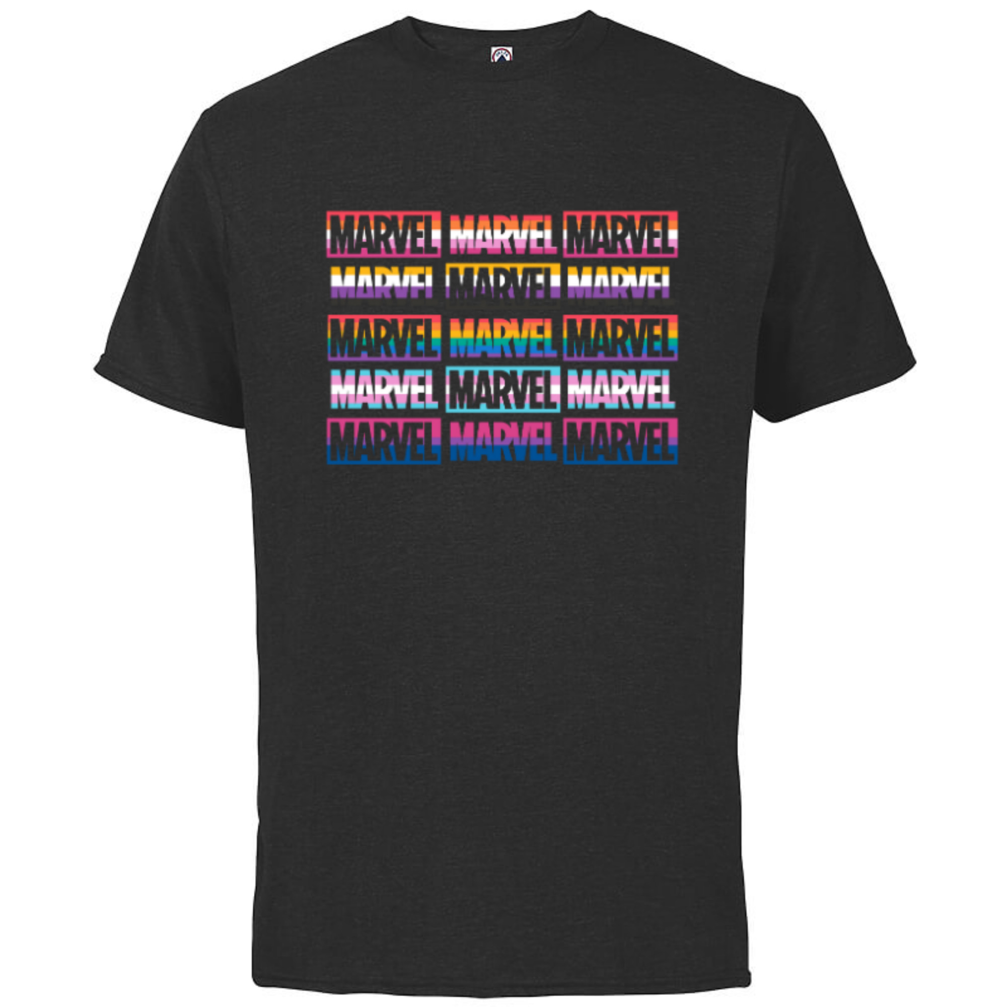Marvel Pride Flag Logo Colors of the Rainbow - Short Sleeve Cotton T ...