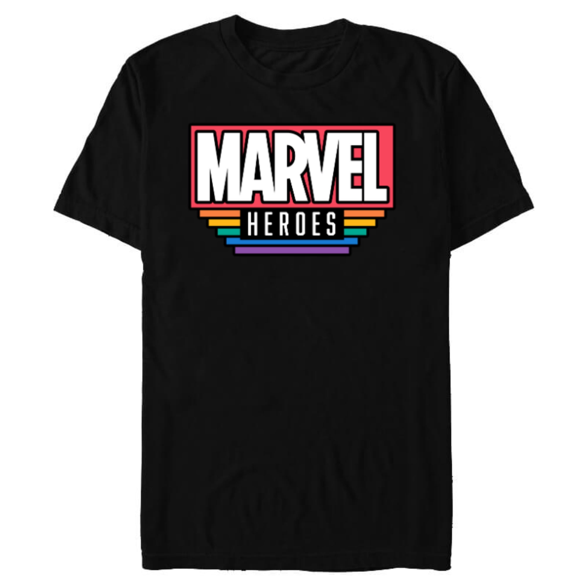 Marvel Pride Flag Rainbow Marvel Heroes Logo Retro Rectangle - Short ...