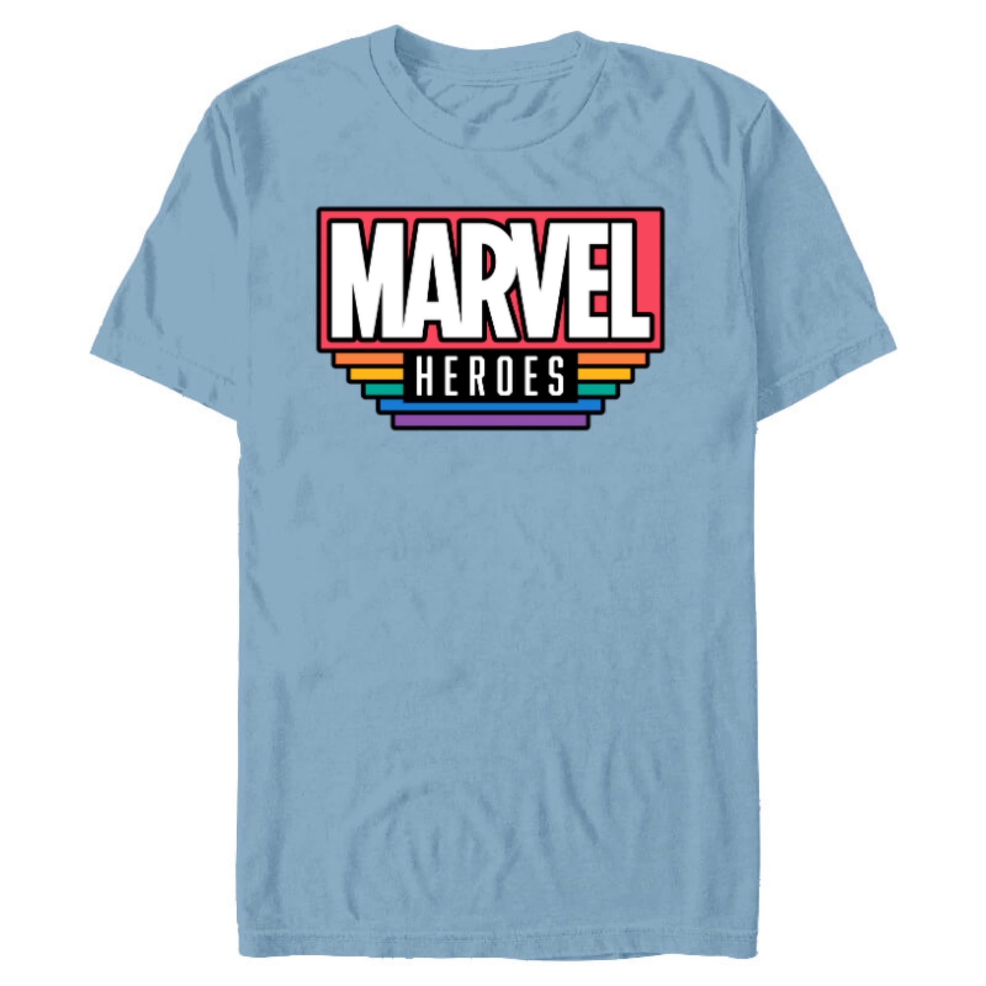 Marvel Pride Flag Rainbow Marvel Heroes Logo Retro Rectangle - Short ...