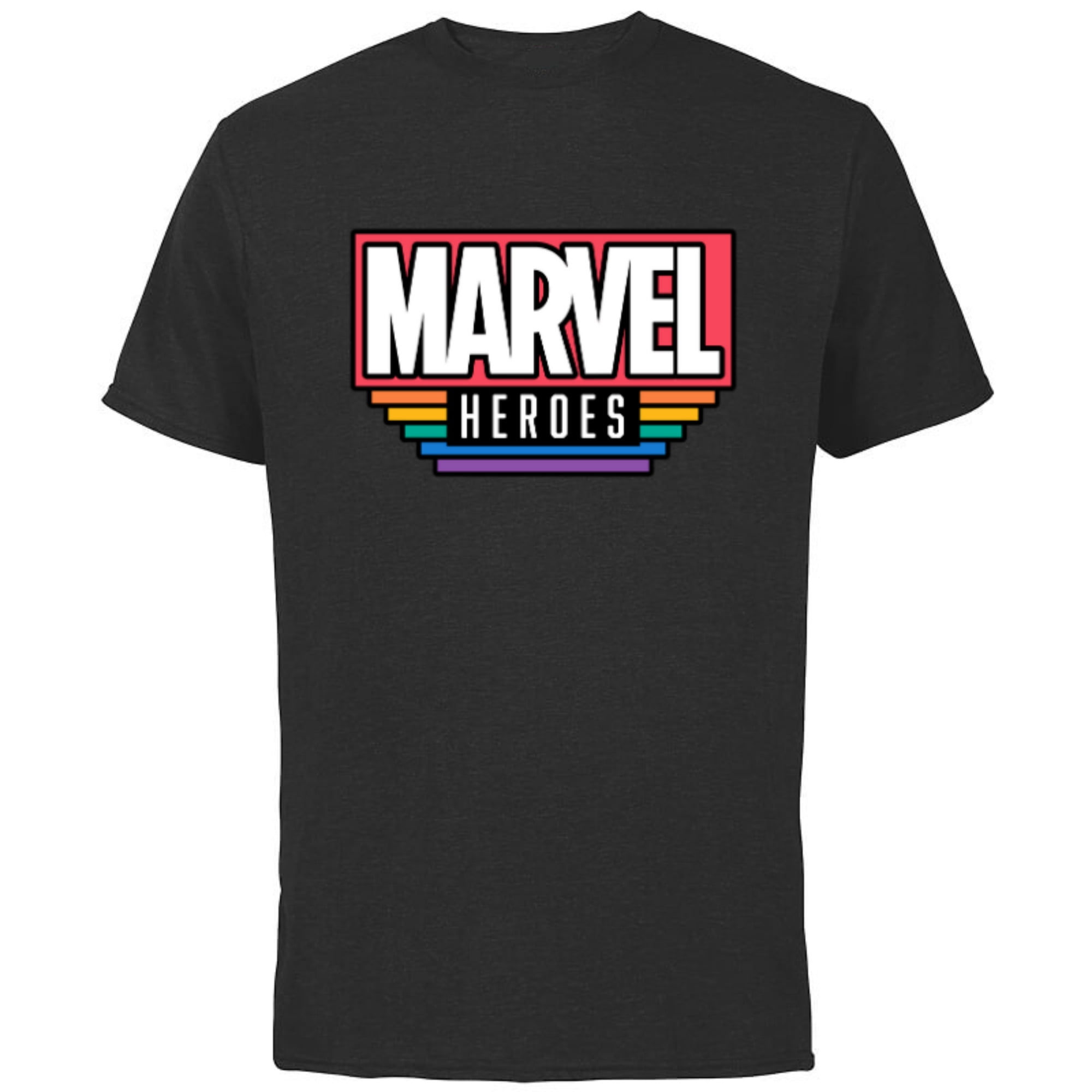 Marvel Pride Flag Rainbow Marvel Heroes Logo Retro Rectangle - Short ...