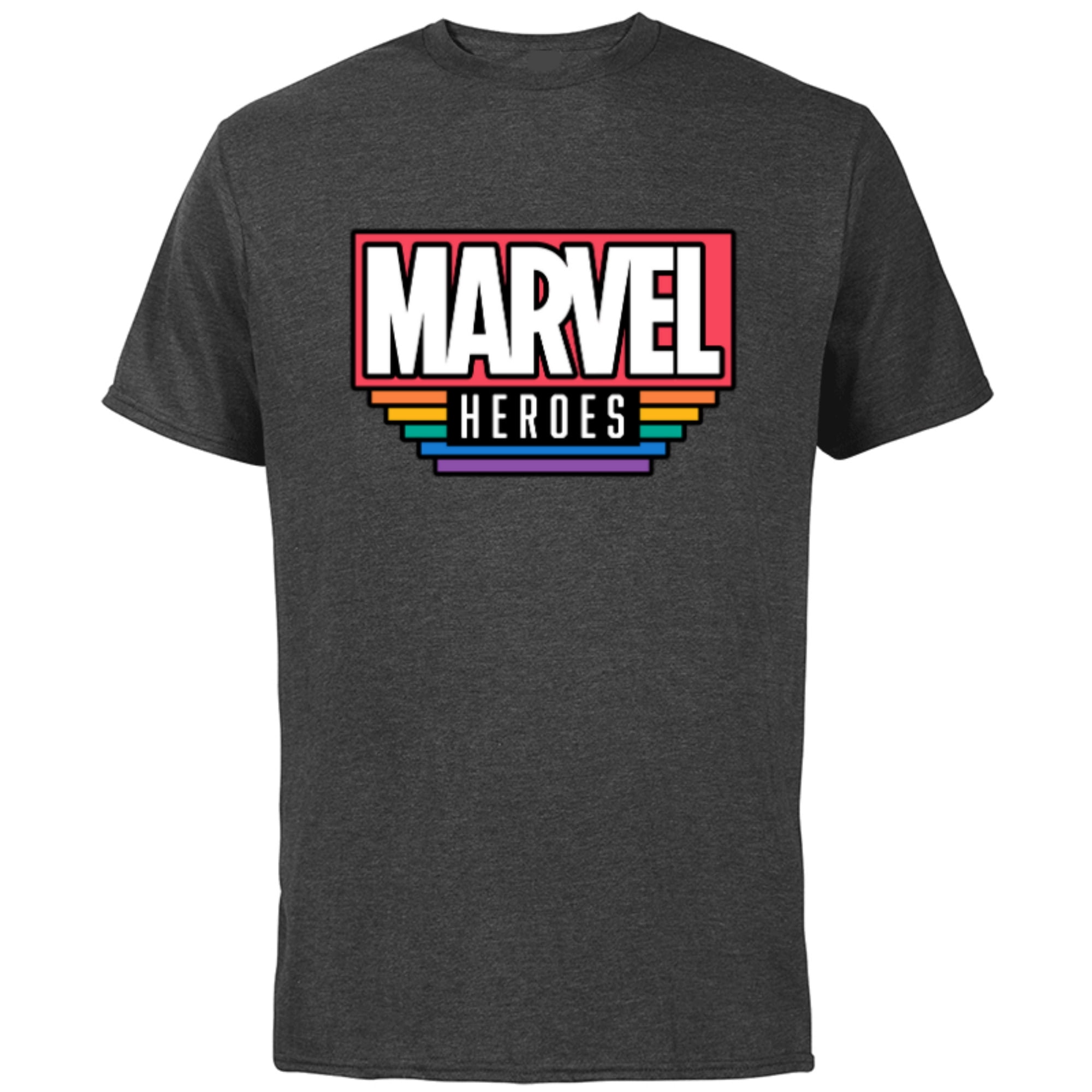 Marvel Pride Flag Rainbow Marvel Heroes Logo Retro Rectangle - Short ...