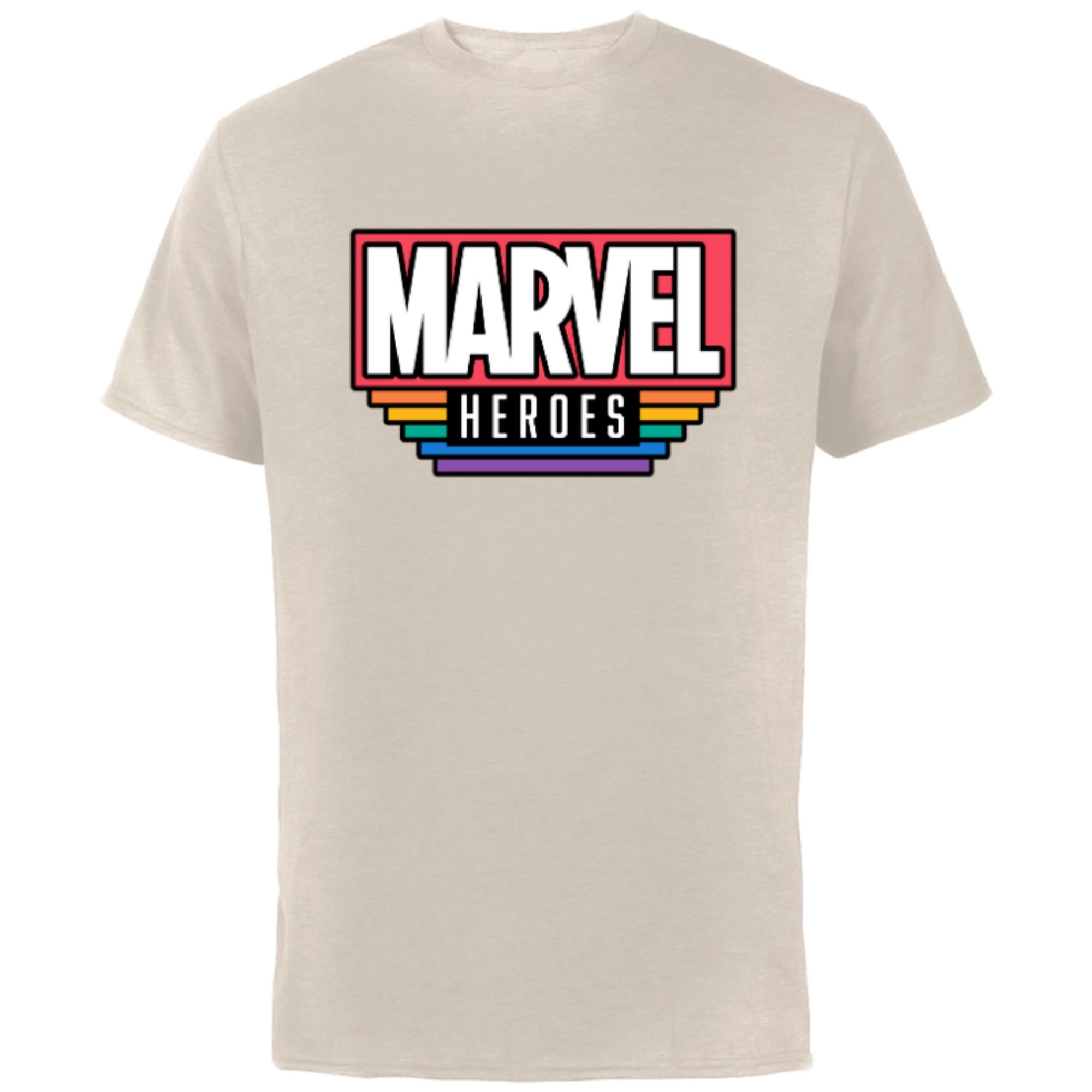 Marvel Pride Flag Rainbow Marvel Heroes Logo Retro Rectangle - Short ...